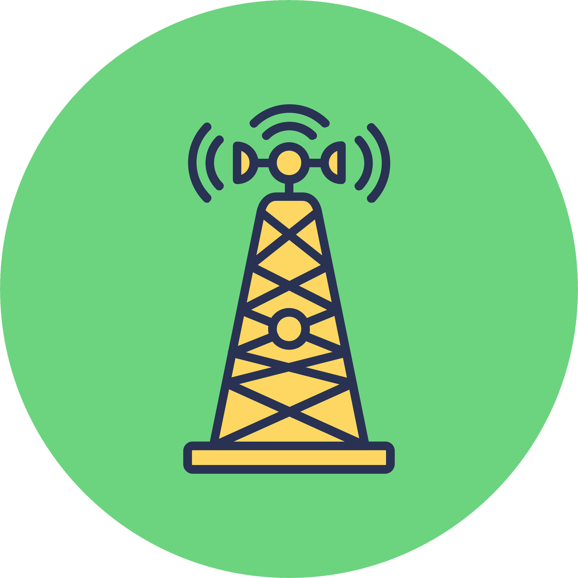 Cell Tower Vector Icon 30998464 Vector Art at Vecteezy