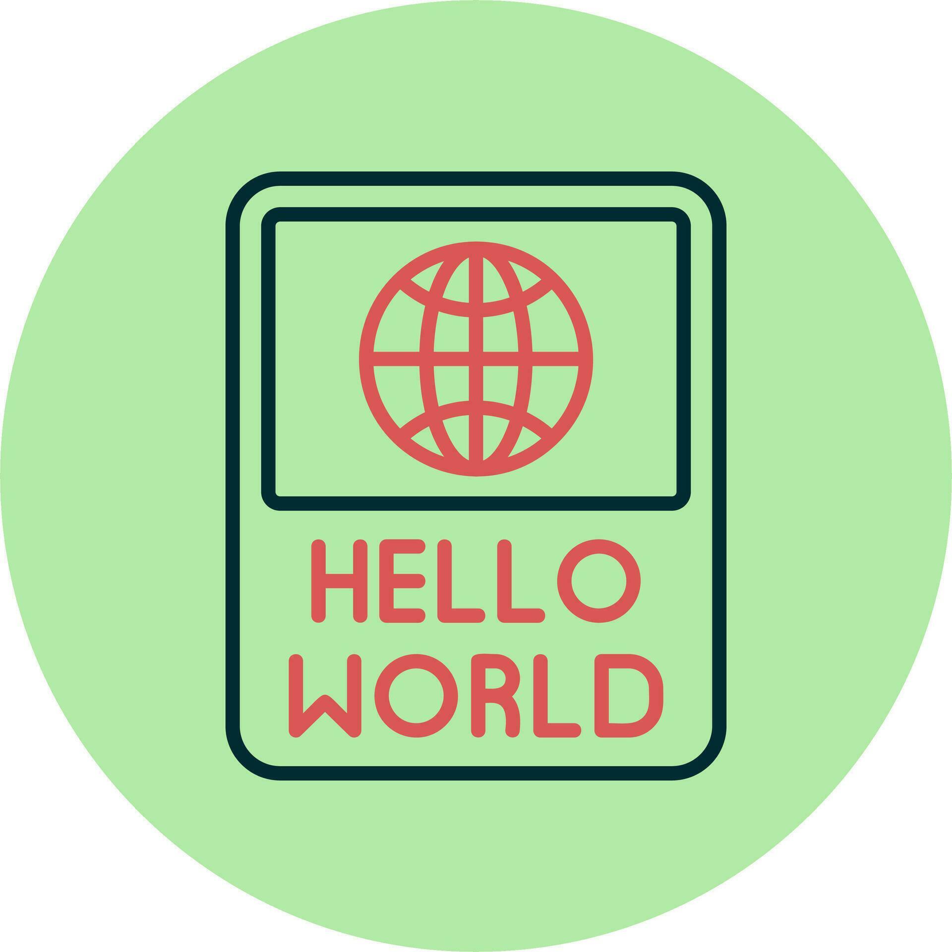 Hello World Vector Icon 31018096 Vector Art at Vecteezy