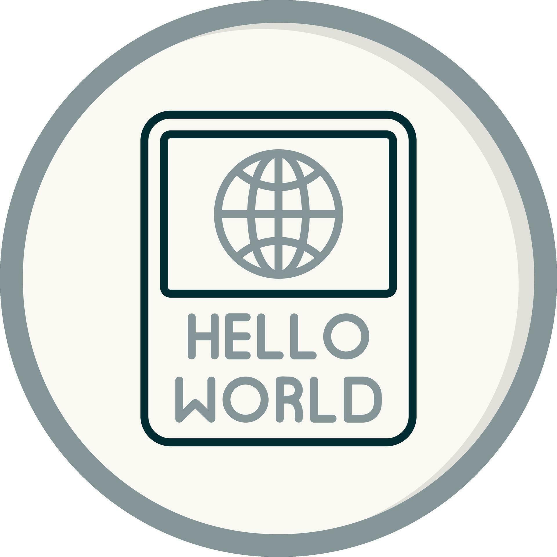Hello World Vector Icon 31019742 Vector Art at Vecteezy