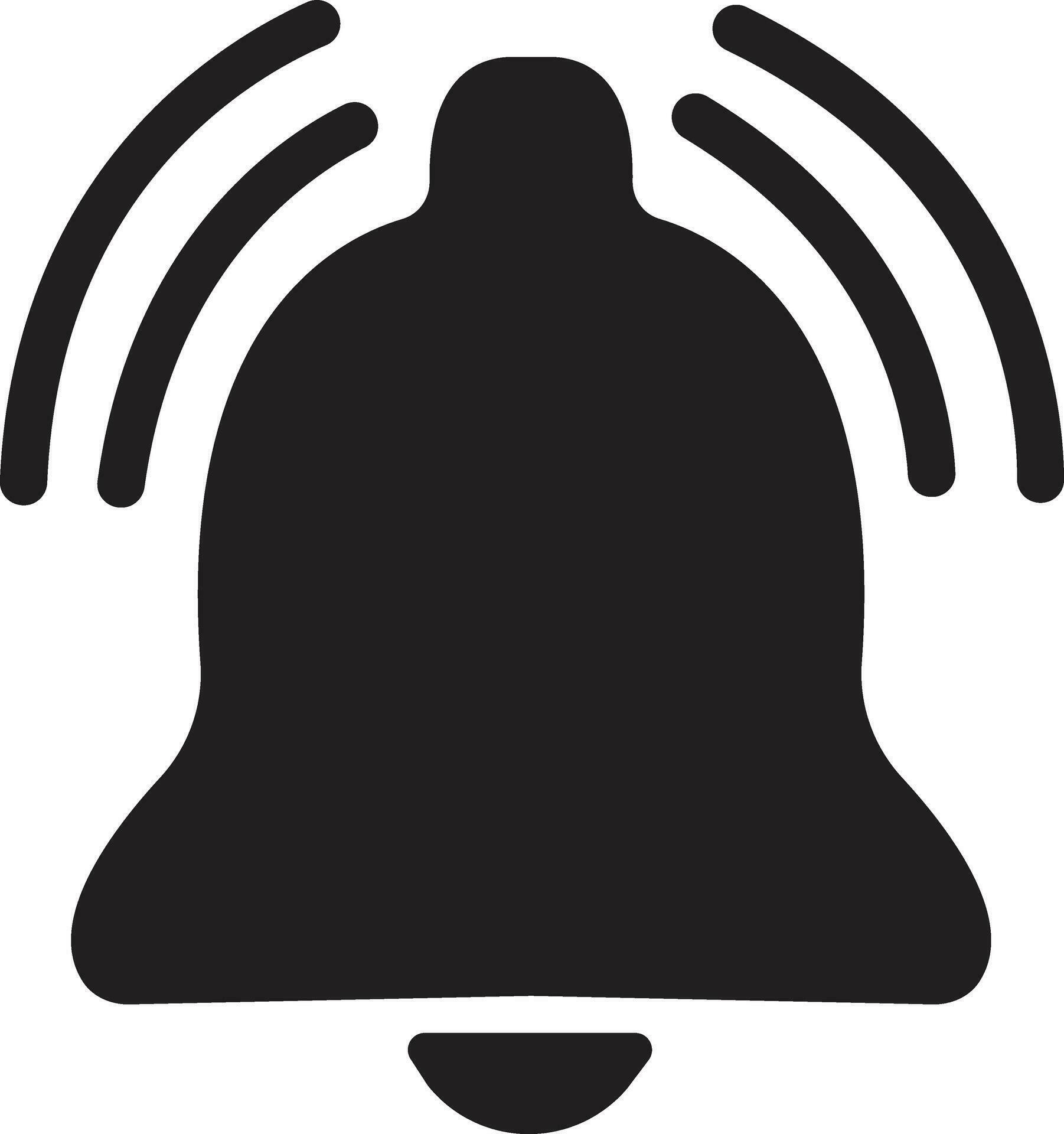 Notification bell icon in flat isolated on transparent background Incoming inbox message. show ...
