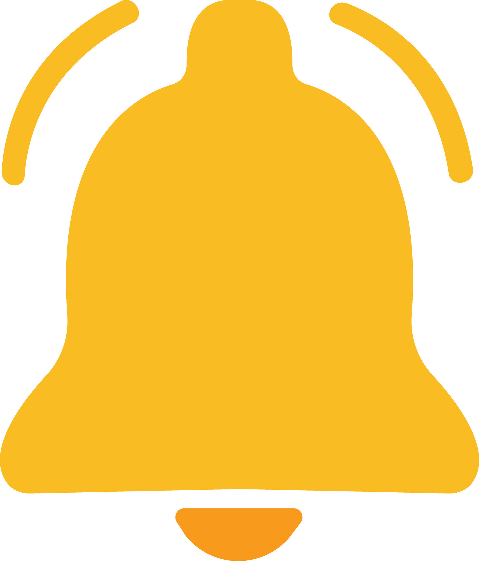 Notification bell icon in flat isolated on transparent background Incoming inbox message. show ...
