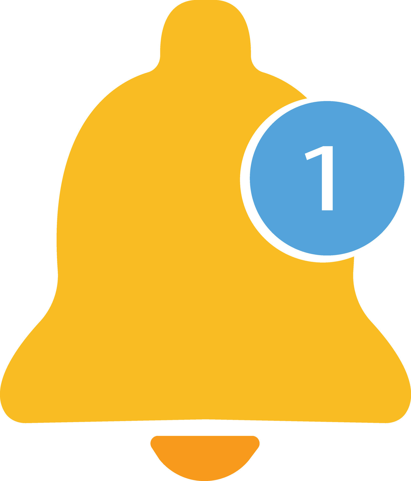 Notification bell icon in flat isolated on transparent background Incoming inbox message. show ...