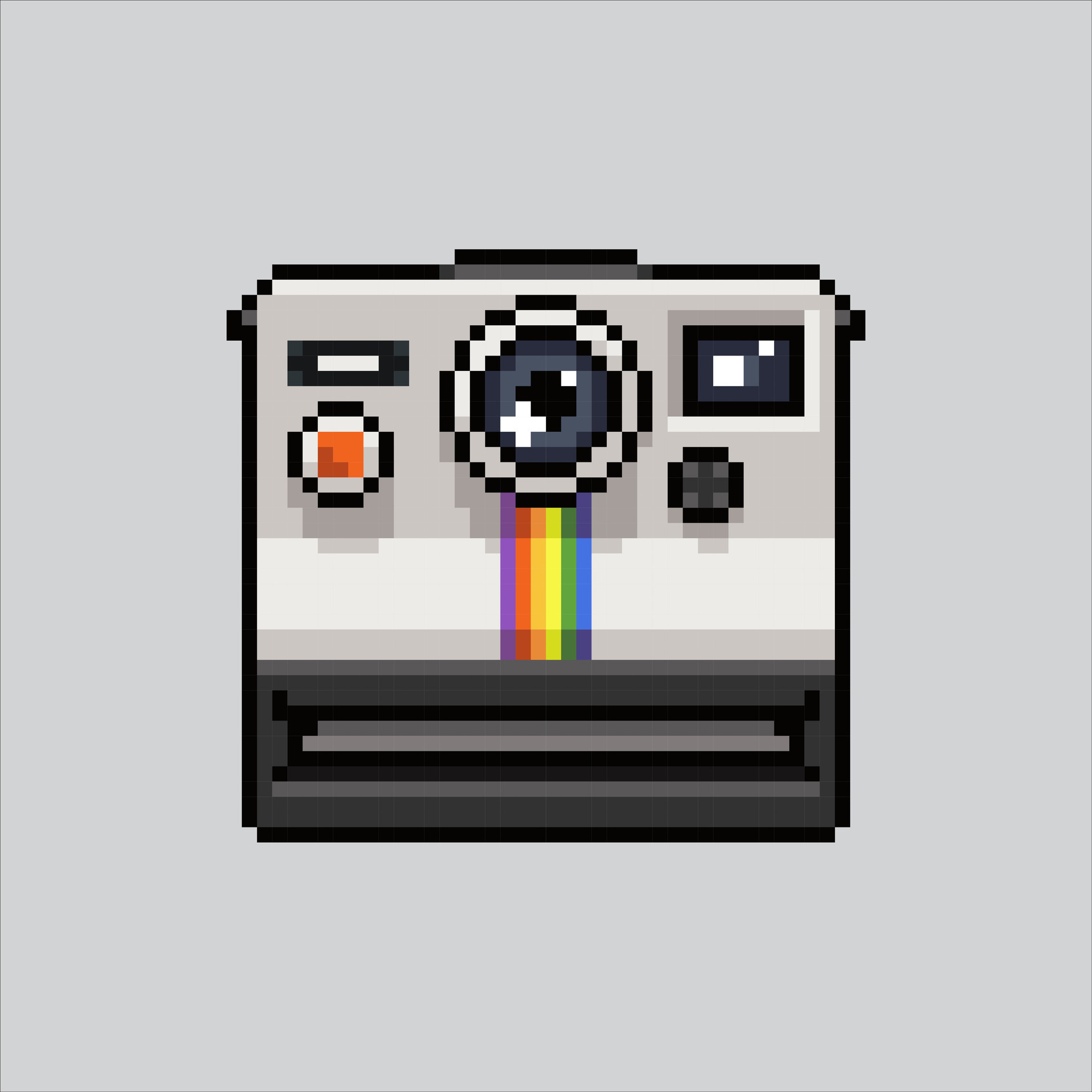 Pixel art illustration camera. Pixelated analog camera. classic camera ...