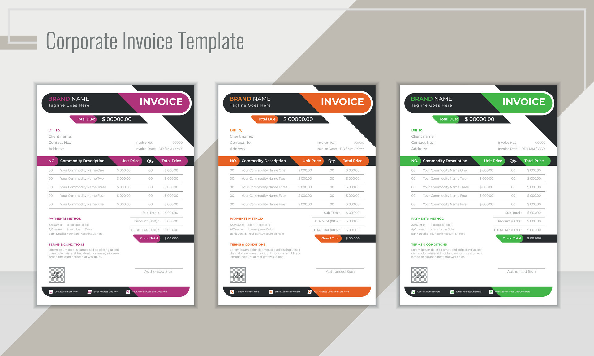 Simple And Minimal Invoice Design 31090951 Vector Art At Vecteezy