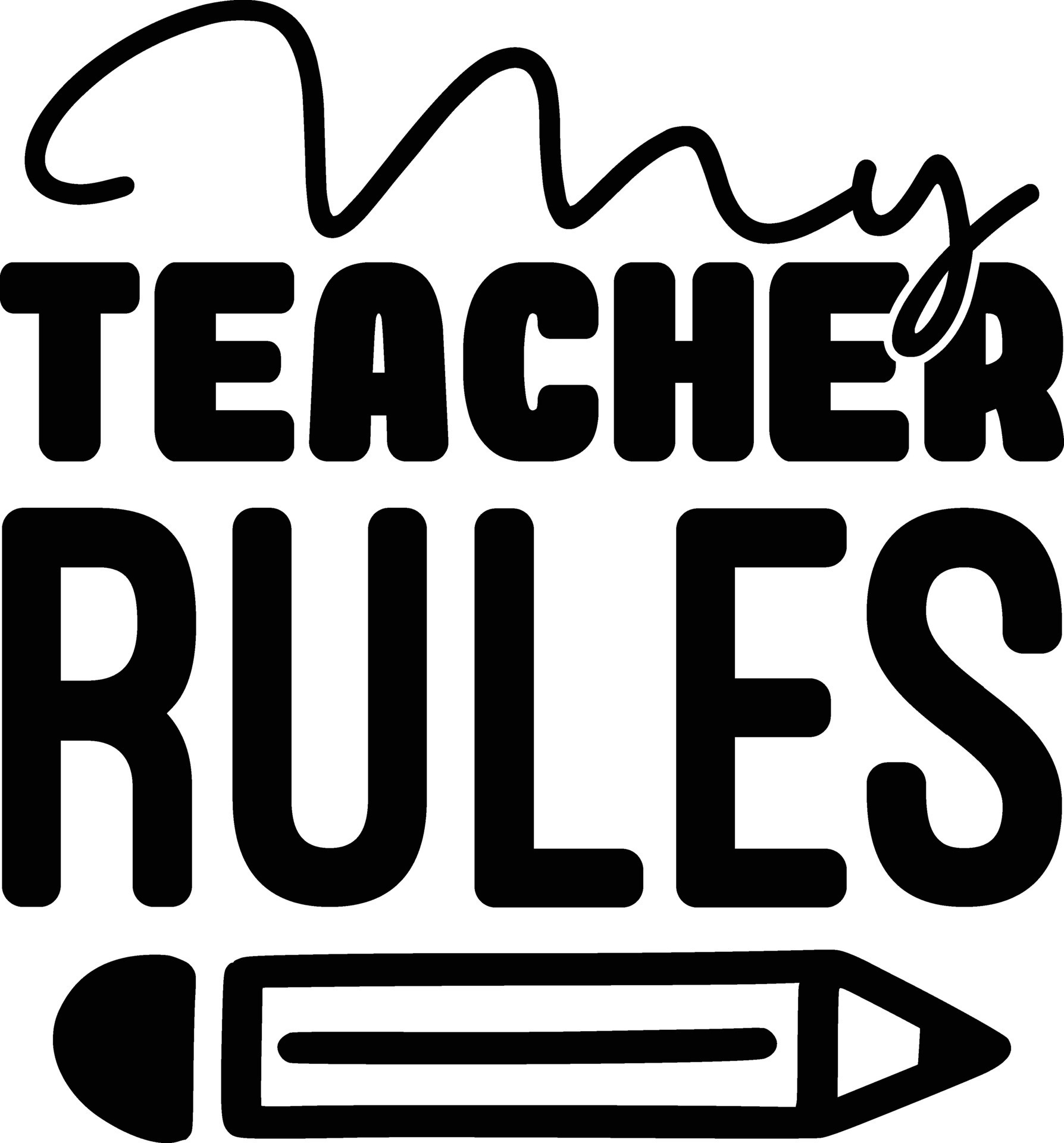my teacher rules 31093708 Vector Art at Vecteezy