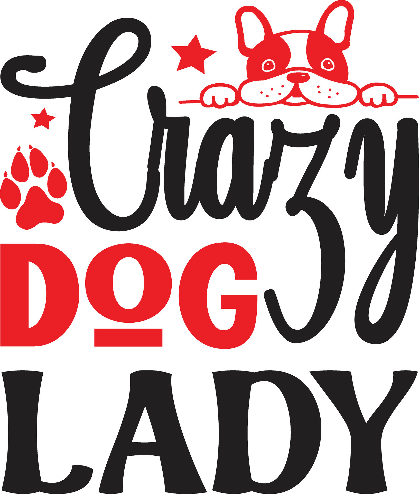 crazy dog lady 31093867 Vector Art at Vecteezy