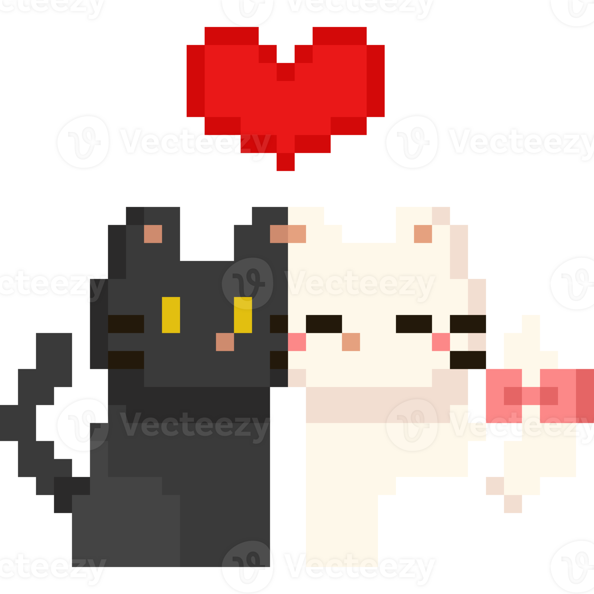 Pixel Art Cat Couple Character 31098080 Png