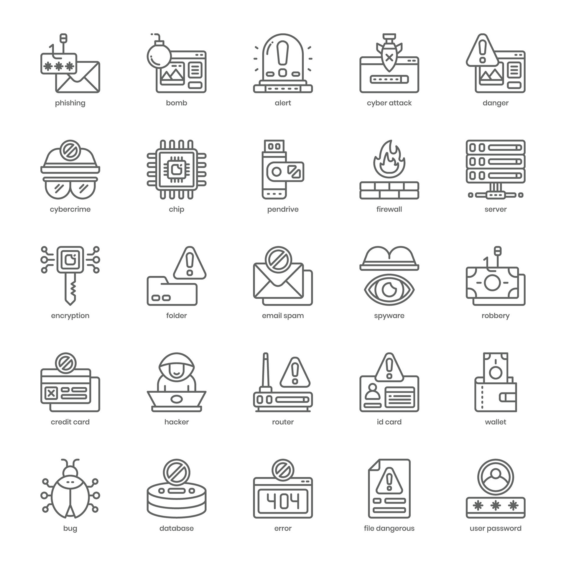 Cyber Crime icon pack for your website design, logo, app, and user ...