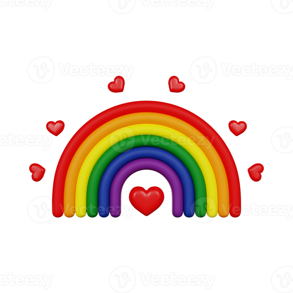 Lgbt Rainbow Pride Month 3d Render Icon 31107379 Png