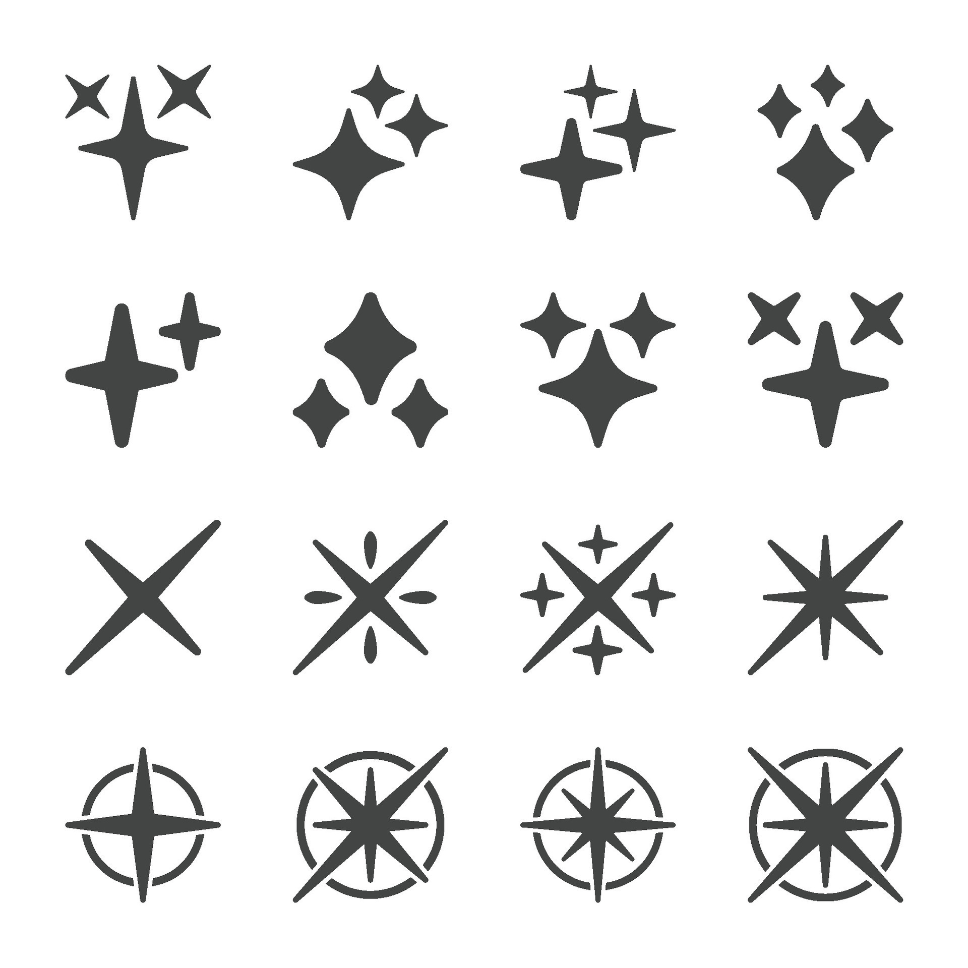 sparkle icon set,vector and illustration 31108303 Vector Art at Vecteezy