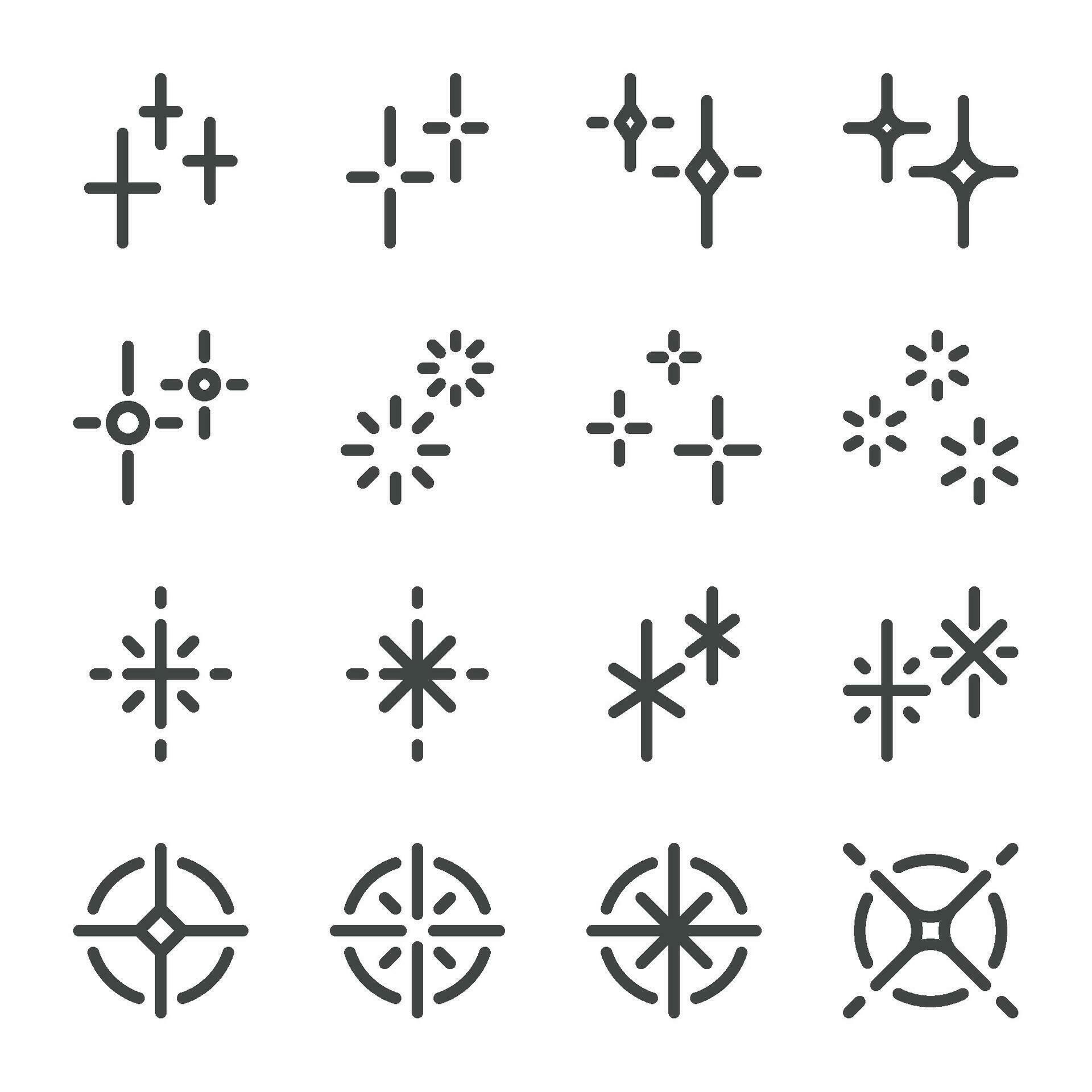 sparkle icon set,vector and illustration 31108563 Vector Art at Vecteezy