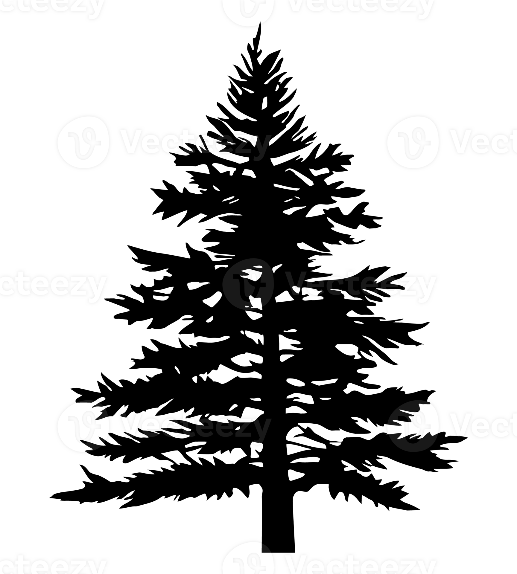 Pine tree silhouette 31113585 PNG