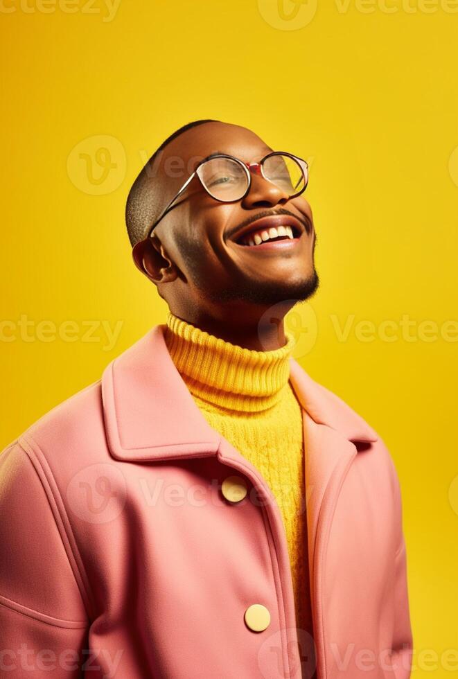 Overjoyed Guy Laughs Joyfully As Hears Something Funny Cant Stop Happiness Has Carefree 0303