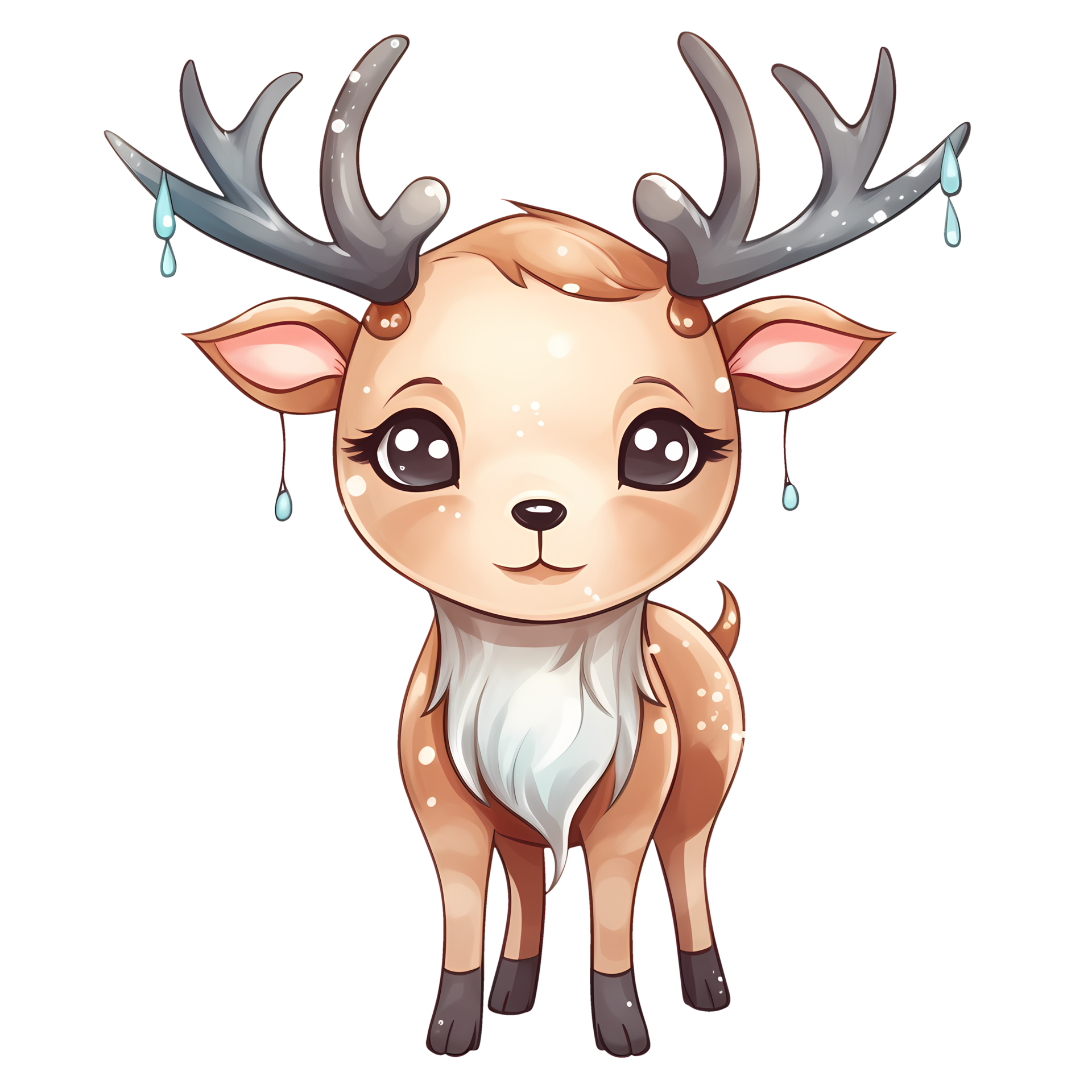 Watercolour Reindeer Christmas Clipart Illustration Ai Generative