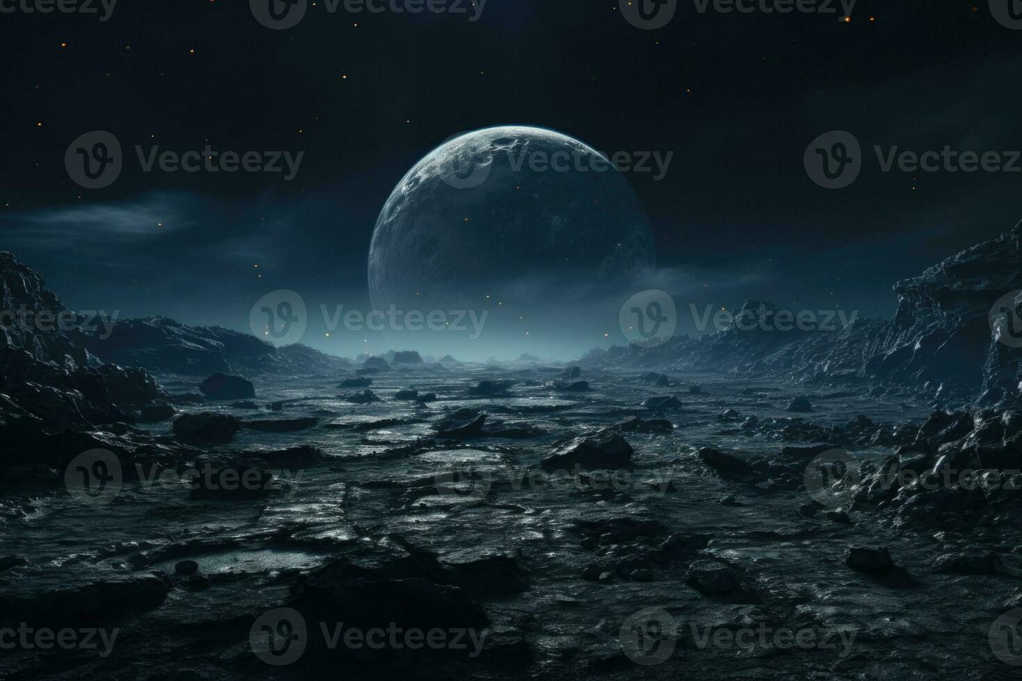 Close-up of the moon's surface. AI generated 31128911 Stock Photo at ...