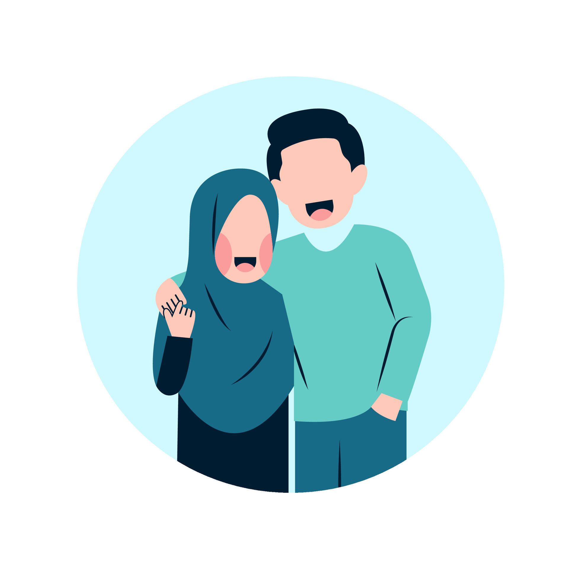 Muslim Couple Illustration 31129919 Vector Art at Vecteezy