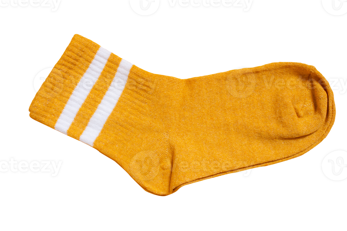 Single orange sock on a transparent background 31130241 PNG