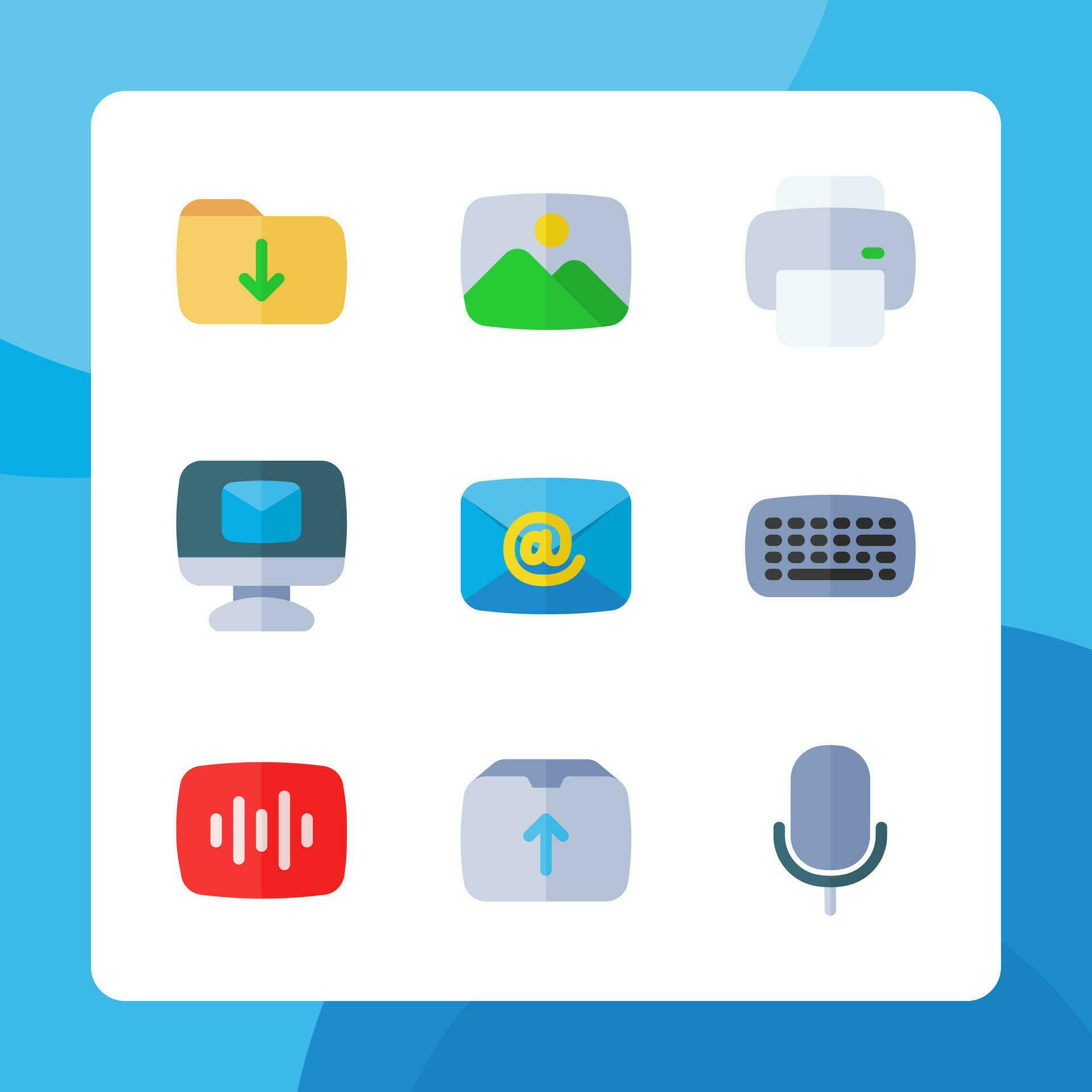 UI icons in flat style, for ui ux design, website icons, interface and business. Including ...