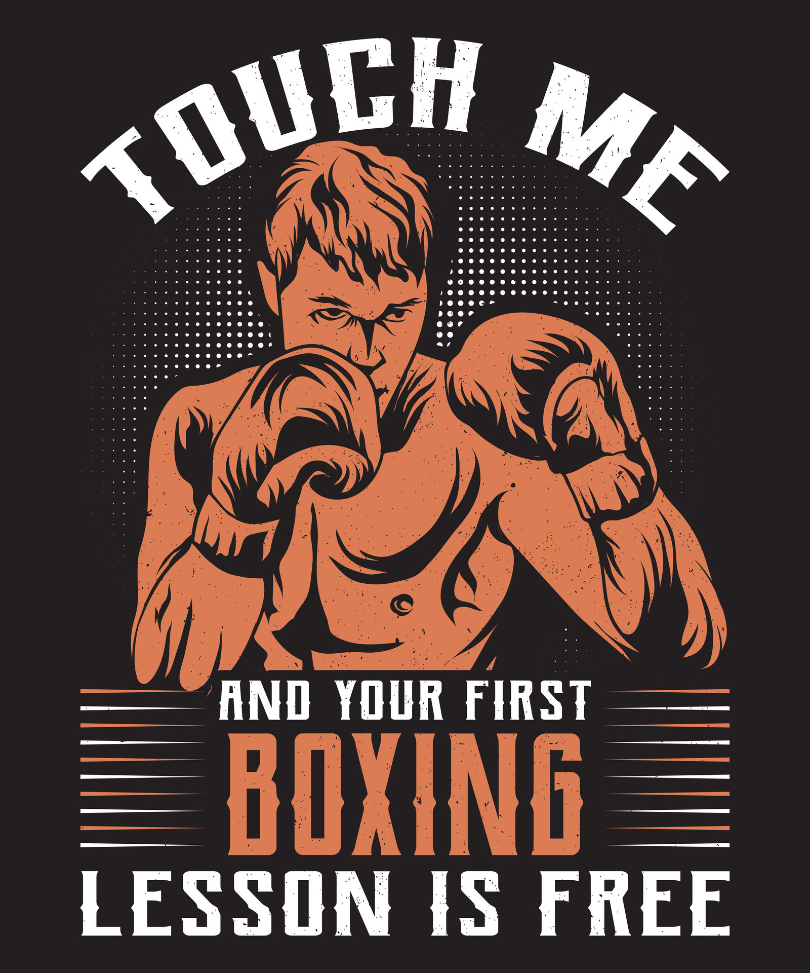 Touch Me And Your First Boxing Lesson Is Free 31133308 Vector Art At