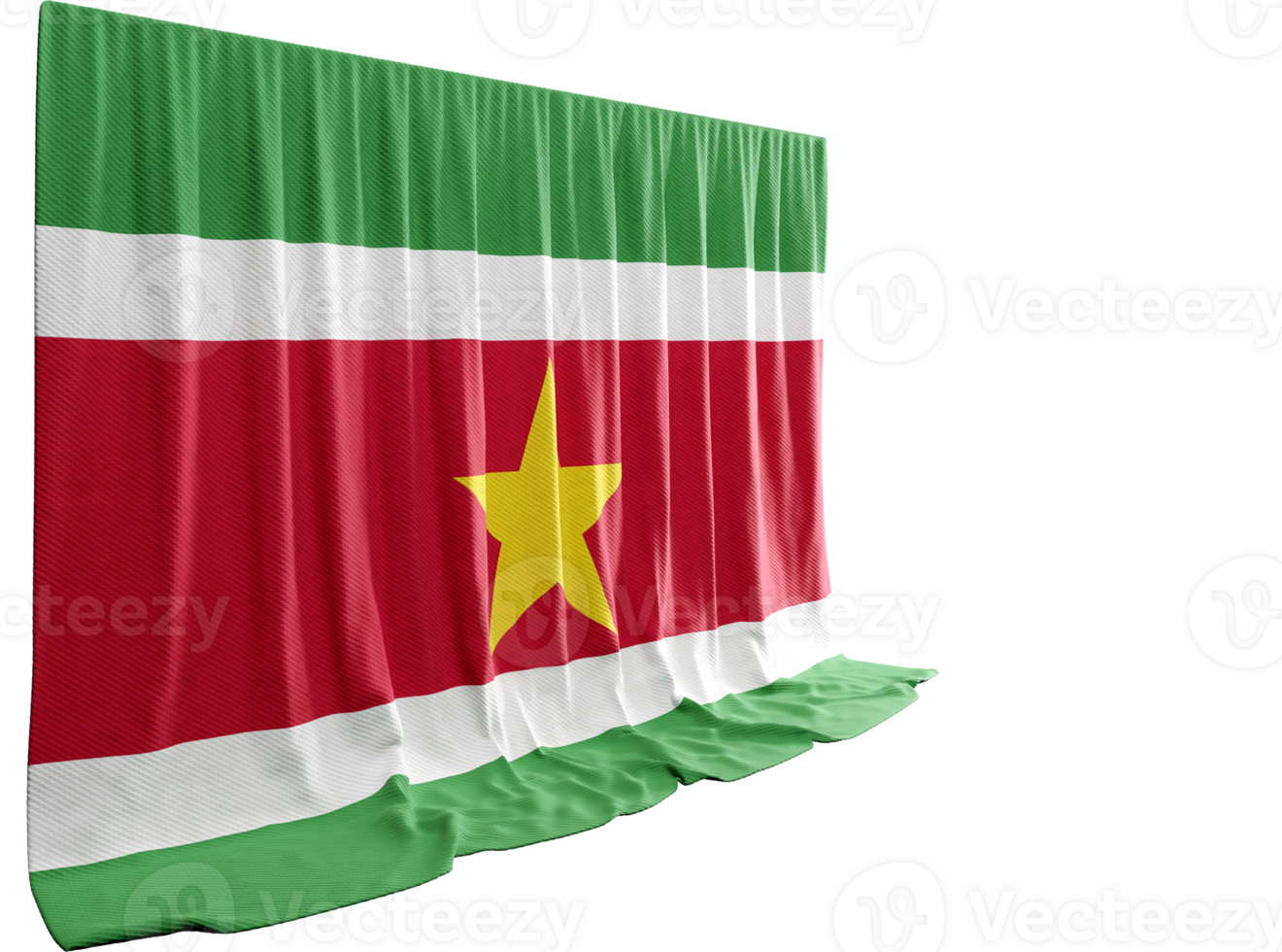 Suriname Flag Curtain In 3d Rendering Called Flag Of Suriname 31140747 Png