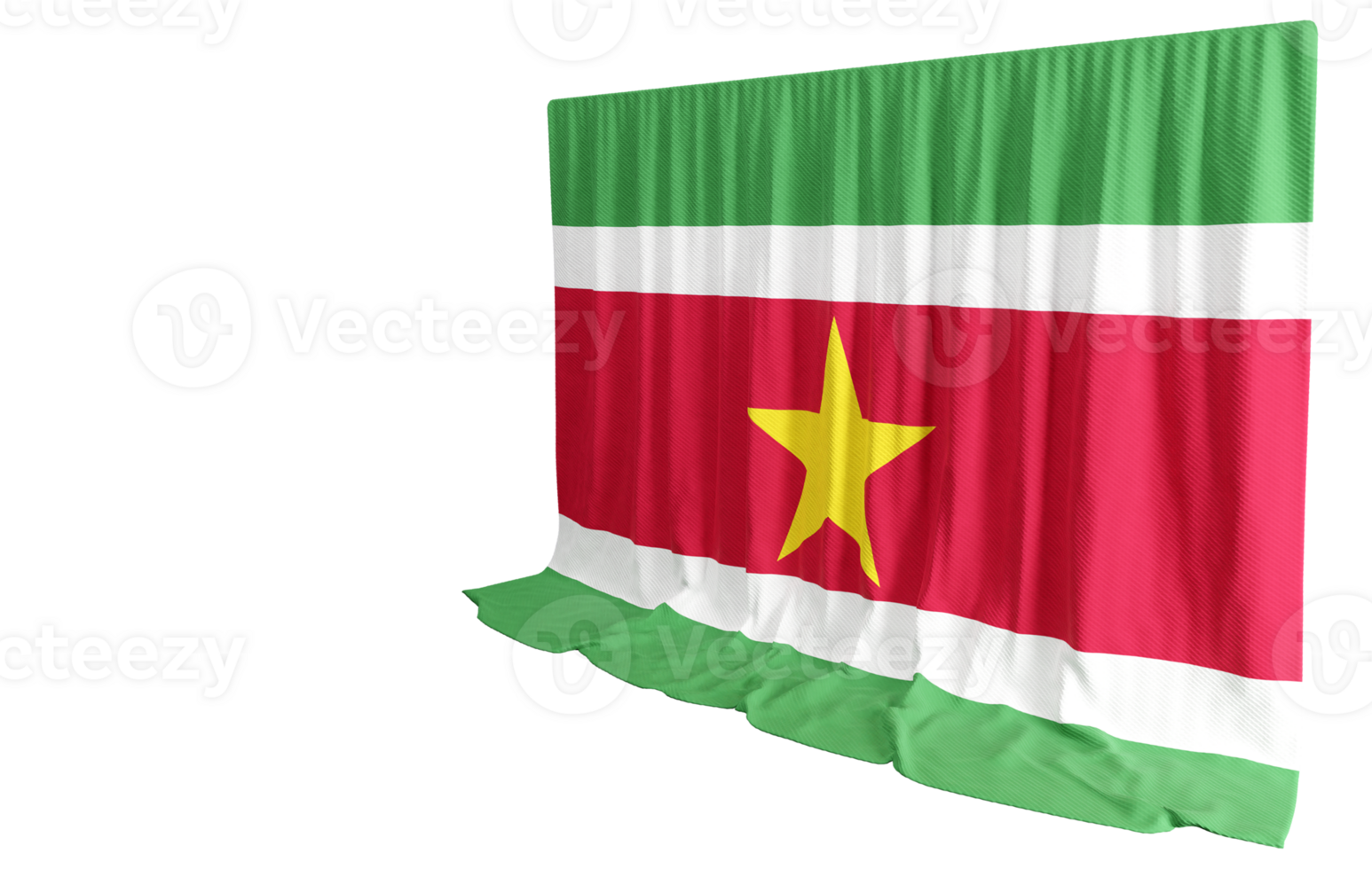 Suriname Flag Curtain In 3d Rendering Called Flag Of Suriname 31140751 Png