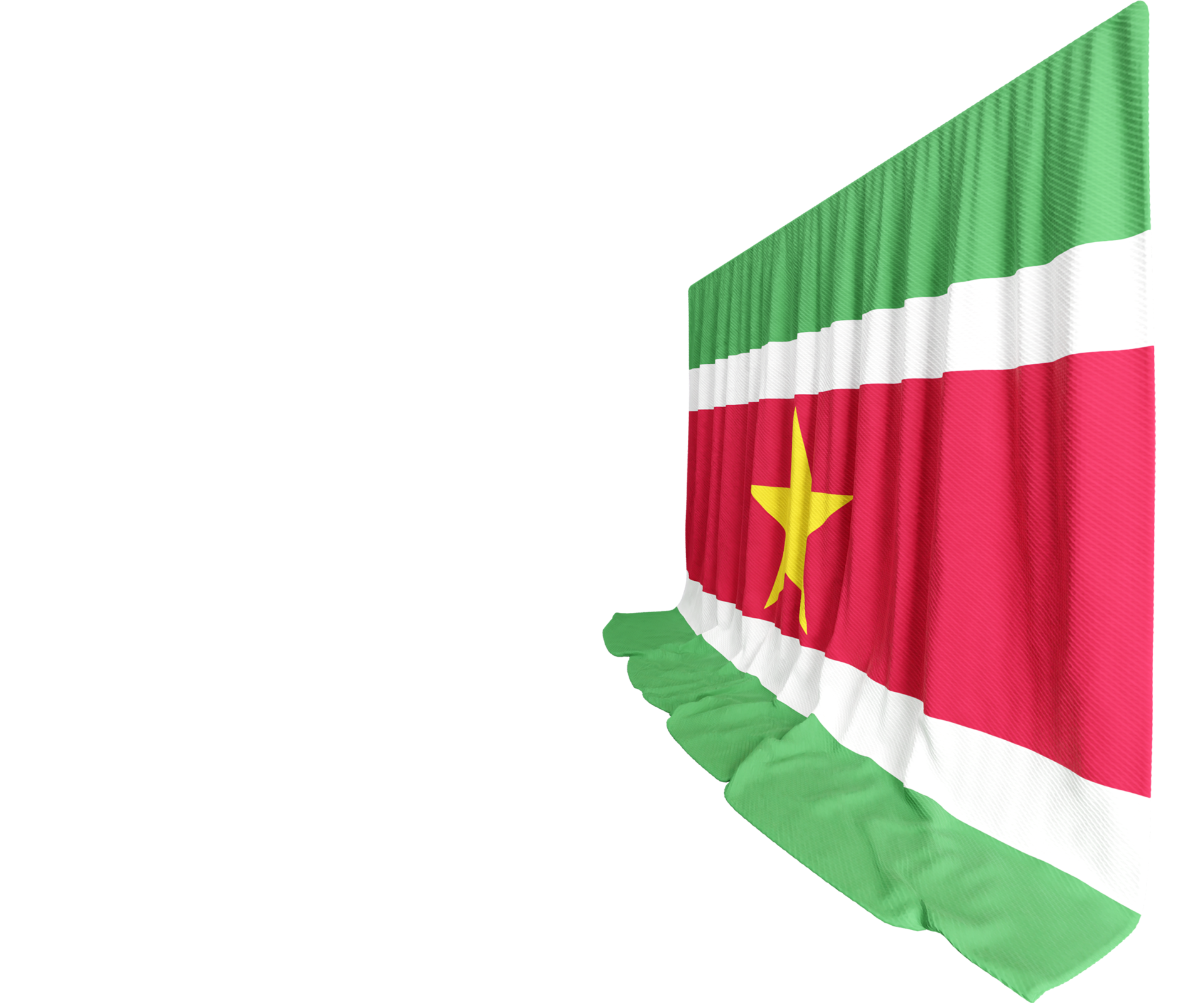 Suriname Flag Curtain In 3d Rendering Called Flag Of Suriname 31140847 Png
