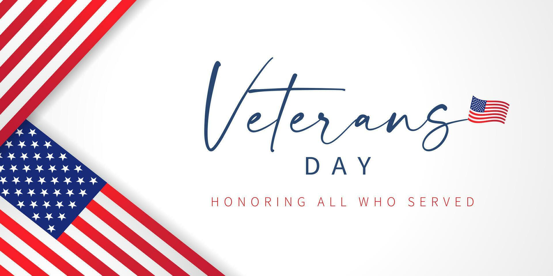 Veterans day, Honoring all who served creative banner with USA flags 31149855 Vector Art at Vecteezy