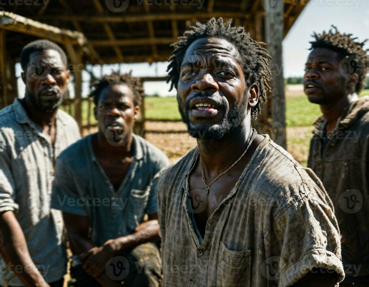 photo of angry black slavery people in American history , generative AI 31151561 Stock Photo at ...