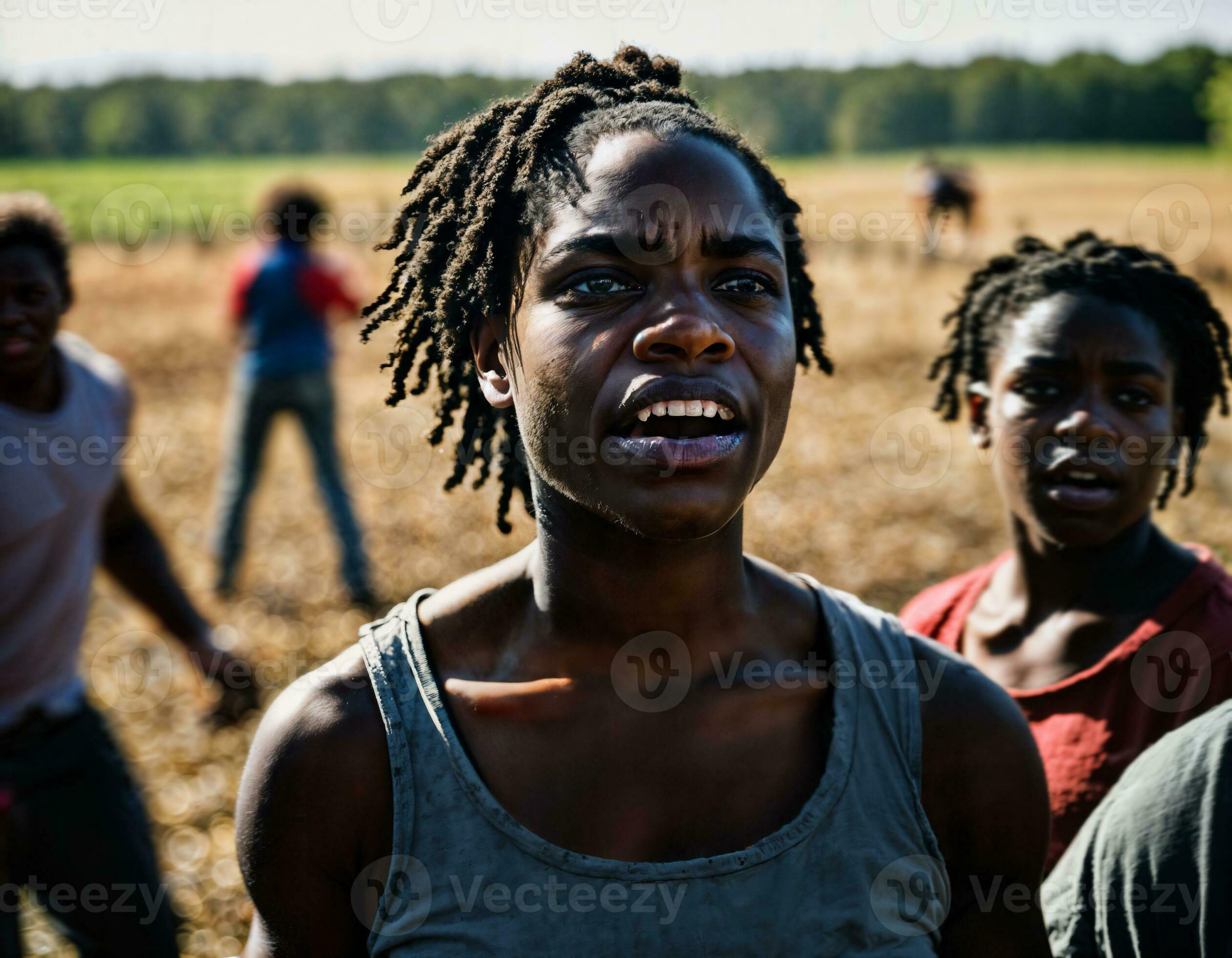 photo group of angry black slavery people in American history , generative AI 31151638 Stock ...