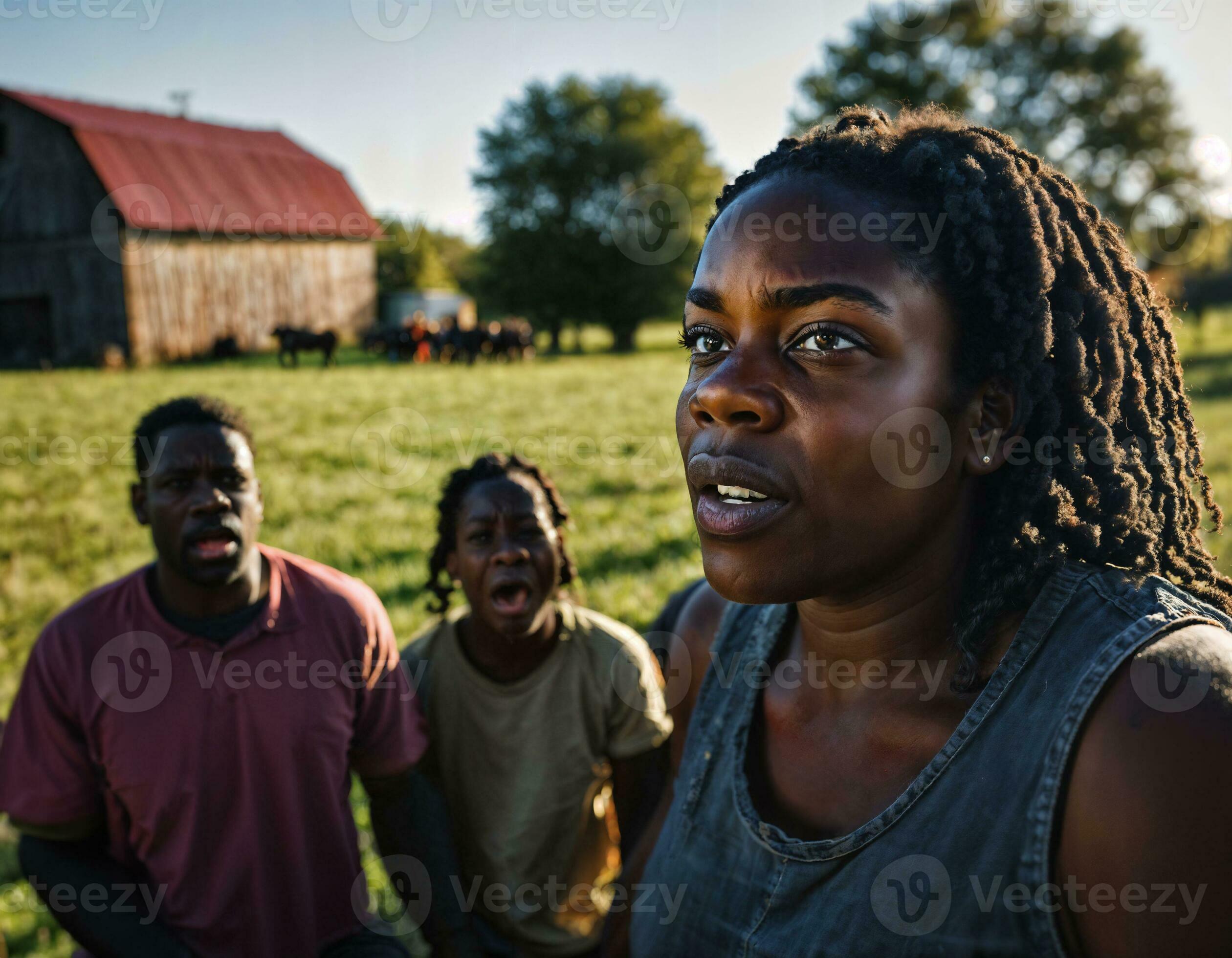 photo group of angry black slavery people in American history , generative AI 31151646 Stock ...