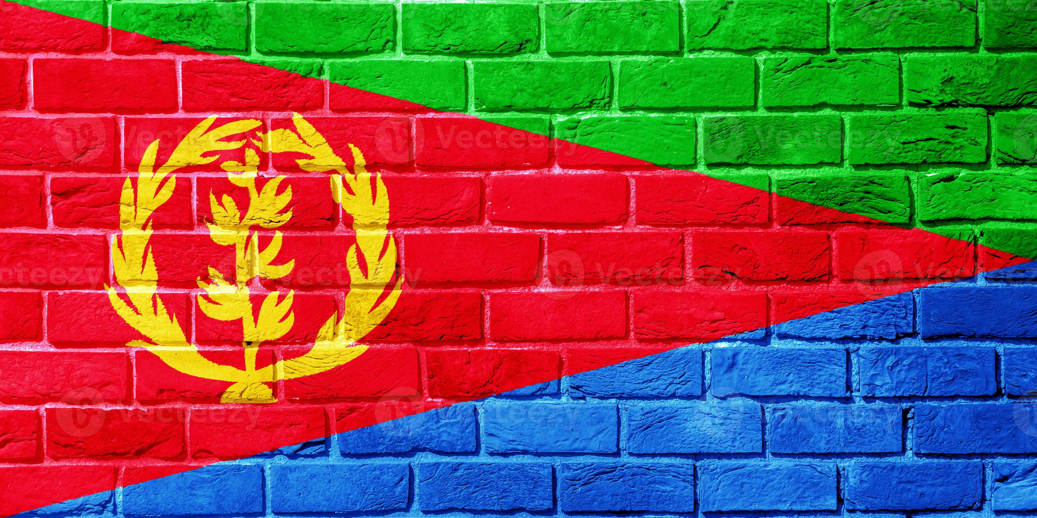 Flag of State of Eritrea on a textured background. Concept collage ...