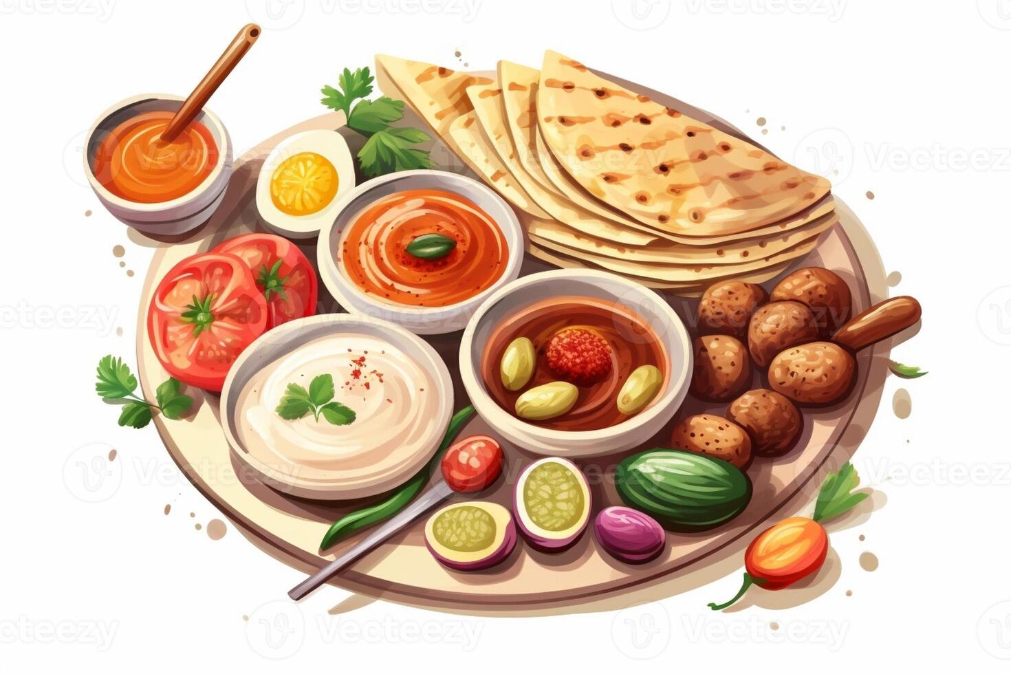 lebanese food, Generative AI 31182183 Stock Photo at Vecteezy