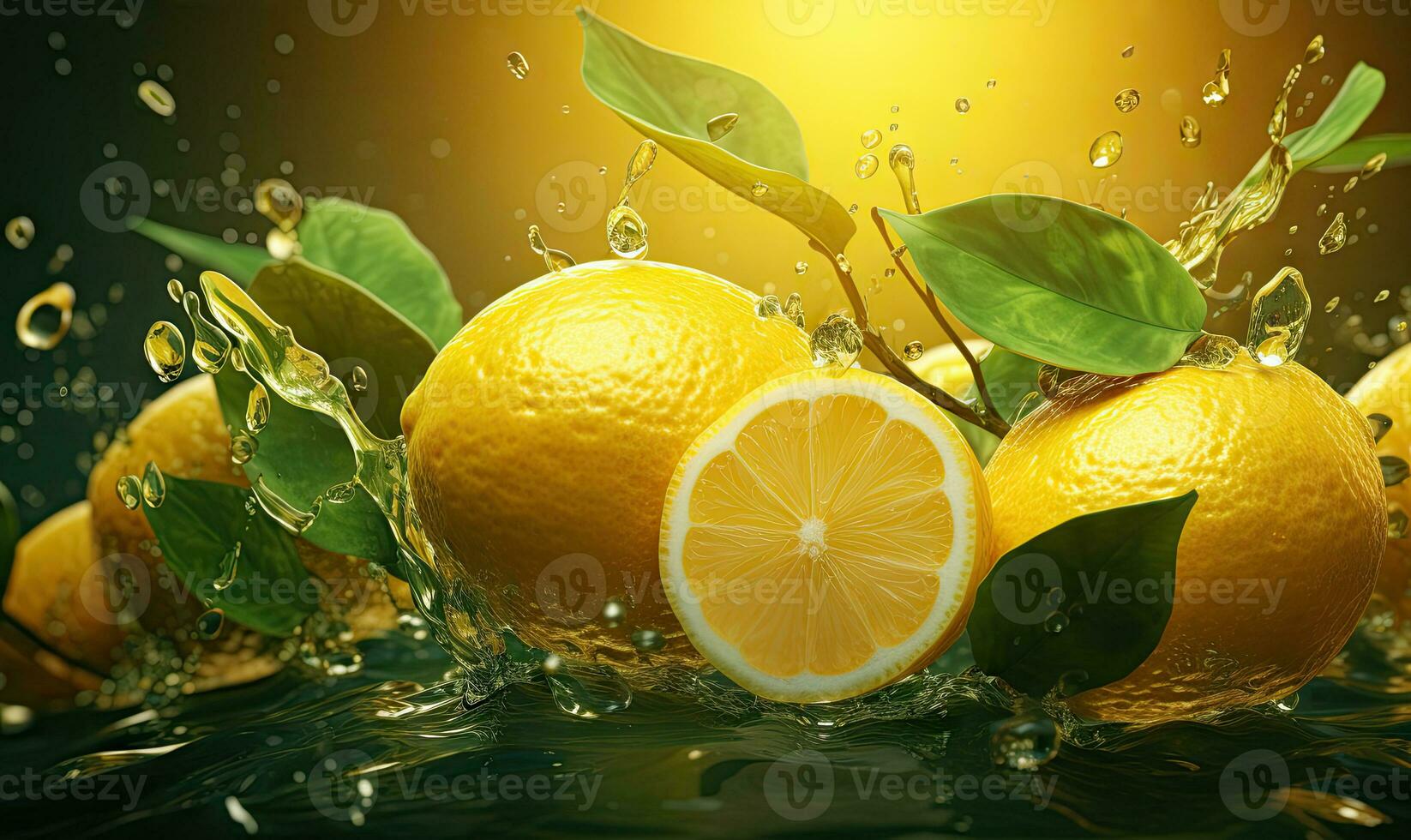 Vibrant oranges submerged in clear water with effervescent bubbles. AI Generative 31184837 Stock ...