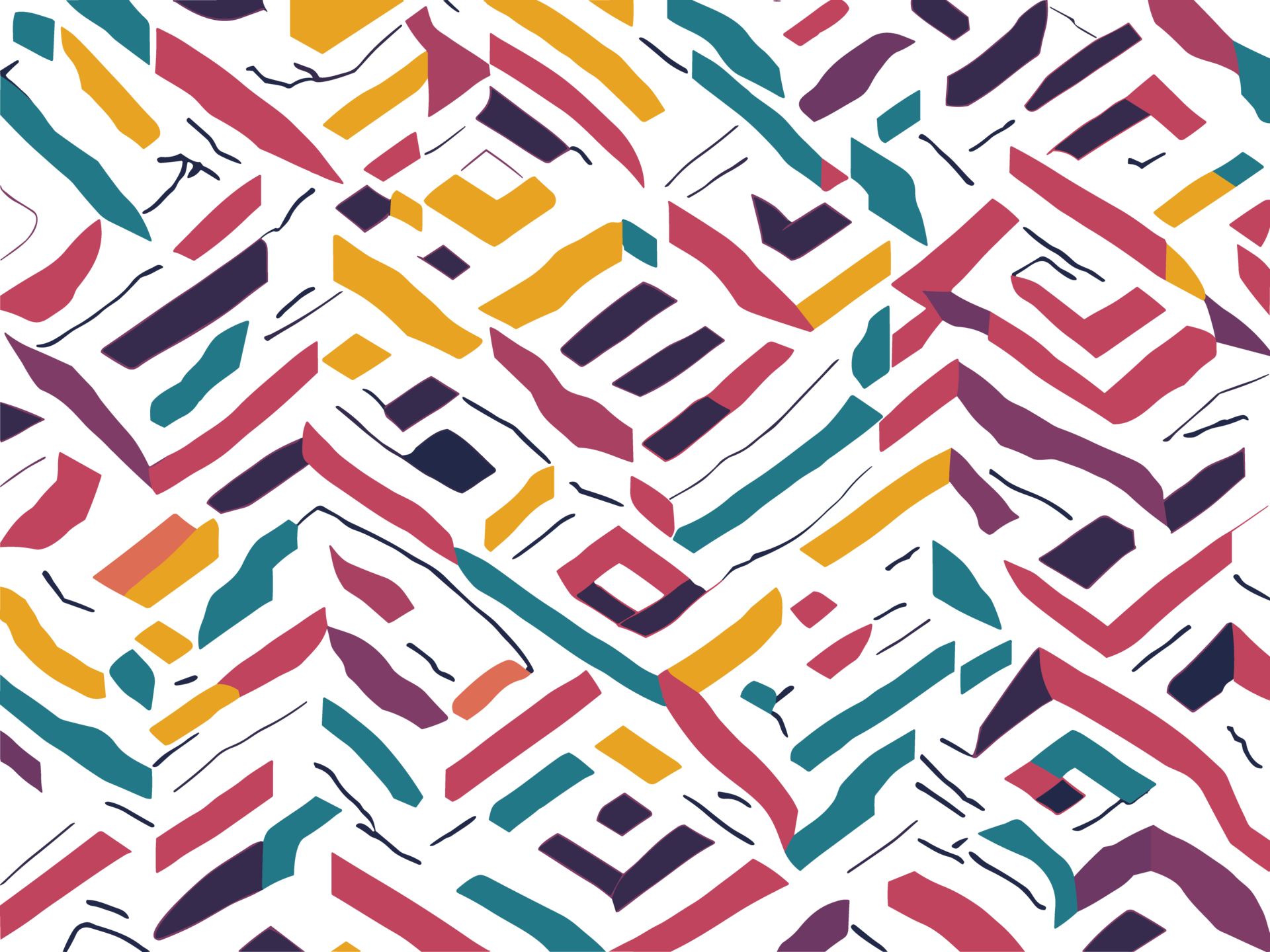 Seamless Pattern With Abstract Geometric Shapes Repeating Background 31209961 Png