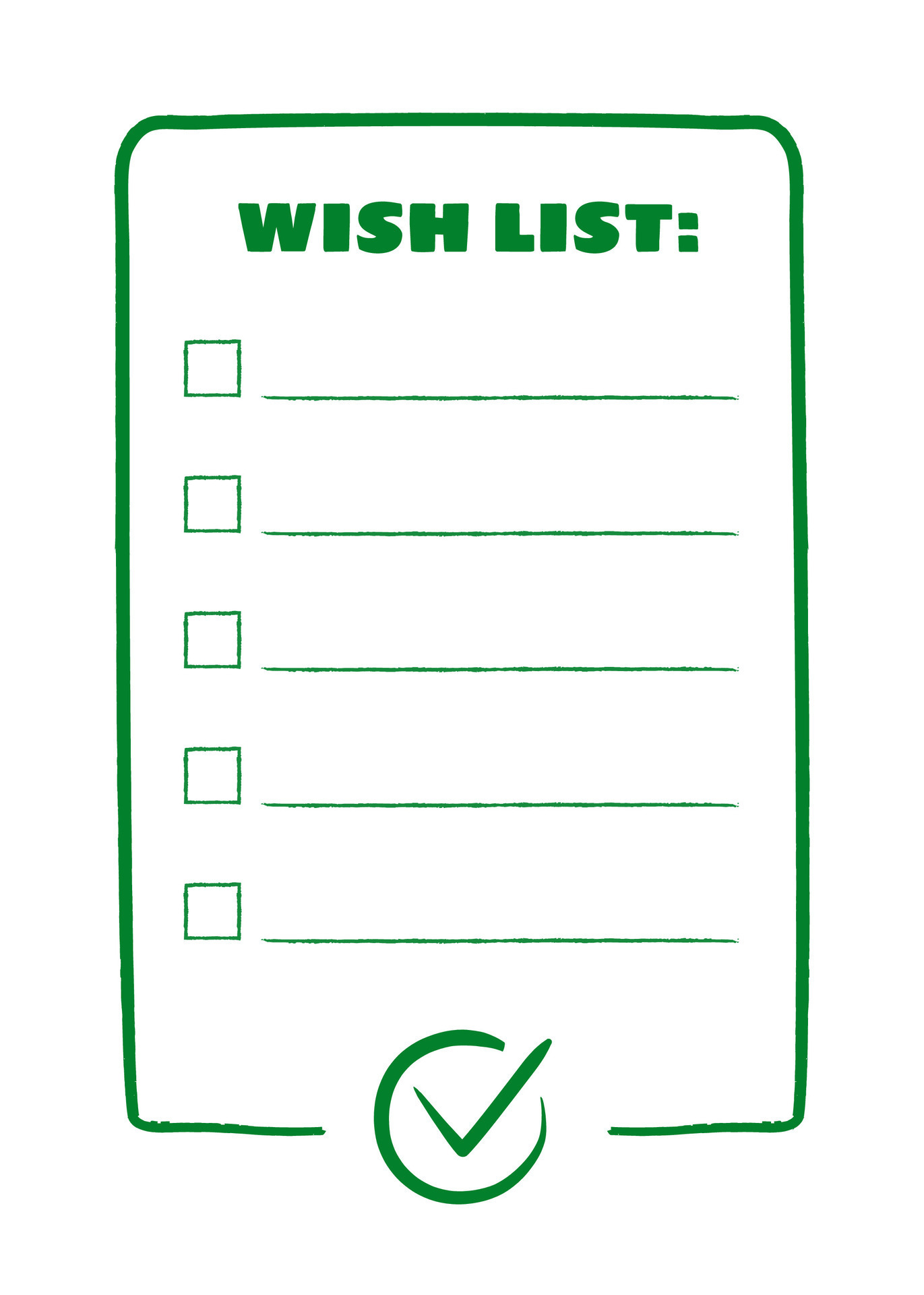 Wish list template isolated on white background 31212028 Vector Art at ...
