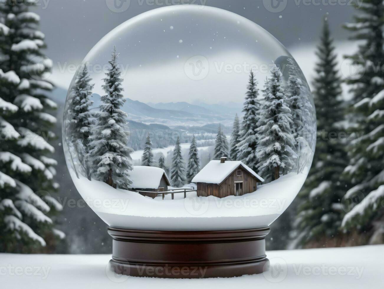 Snow Covered Trees. AI Generated 31221960 Stock Photo at Vecteezy