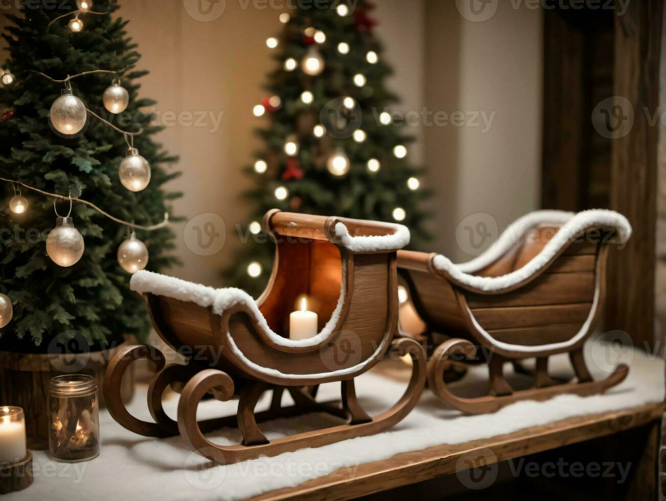 A Wooden Sler. AI Generated 31222960 Stock Photo at Vecteezy