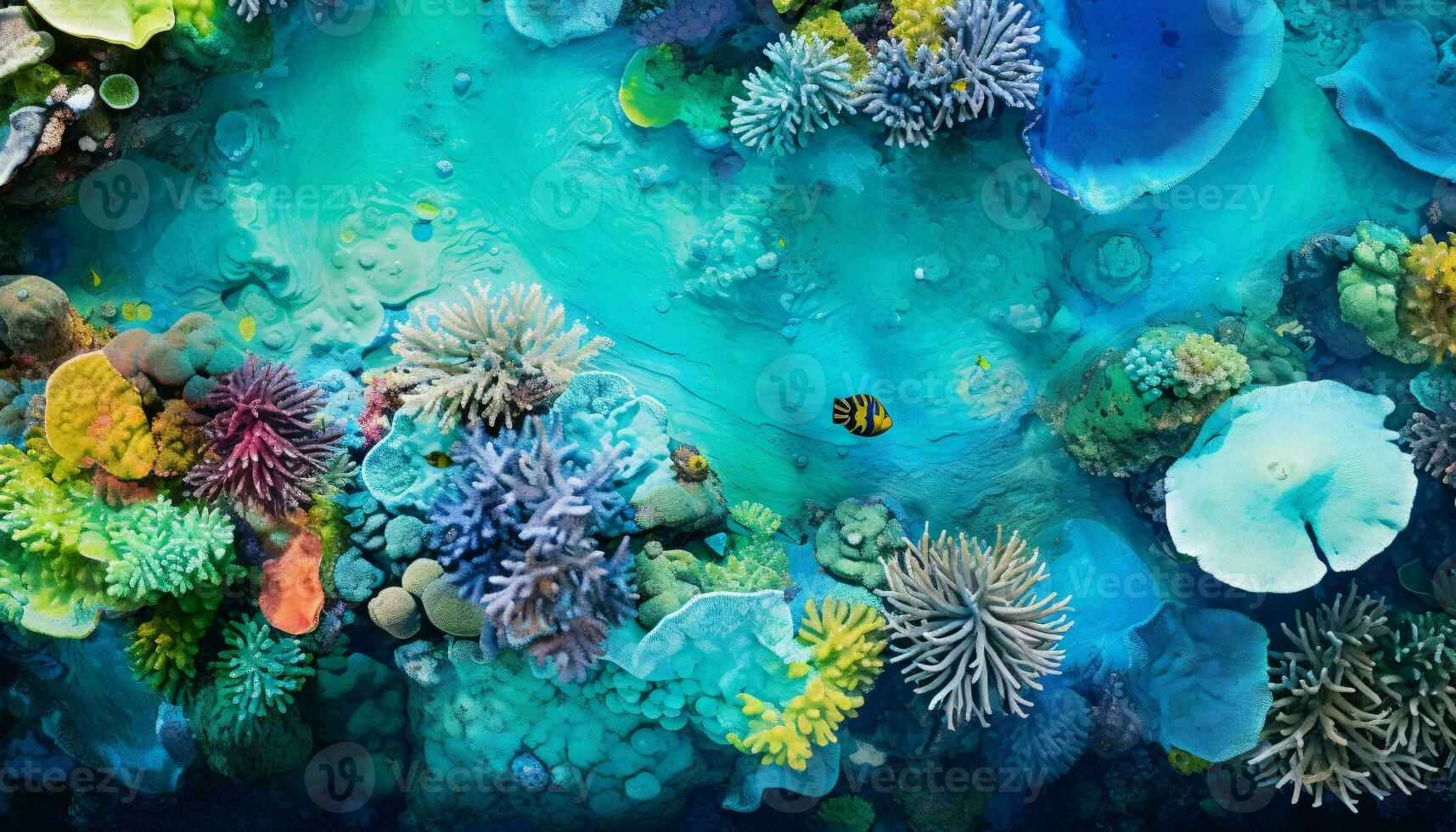 A vibrant coral reef seen from above AI Generated 31228002 Stock Photo at Vecteezy