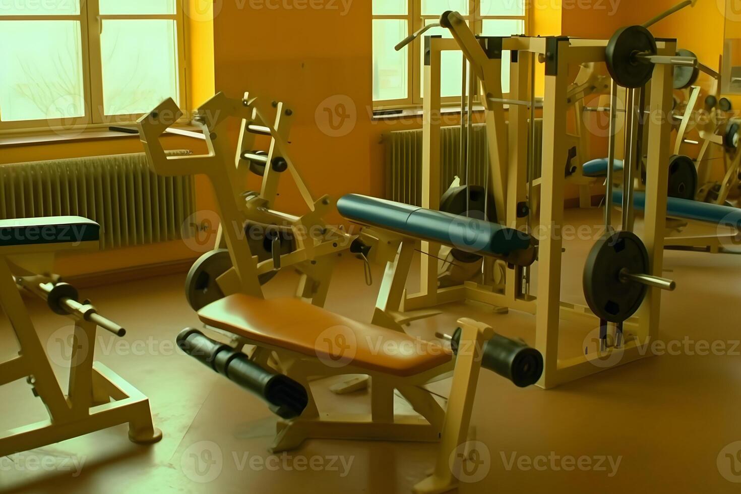 Modern Of Gym Interior With Equipment Sports Equipment In The Gym
