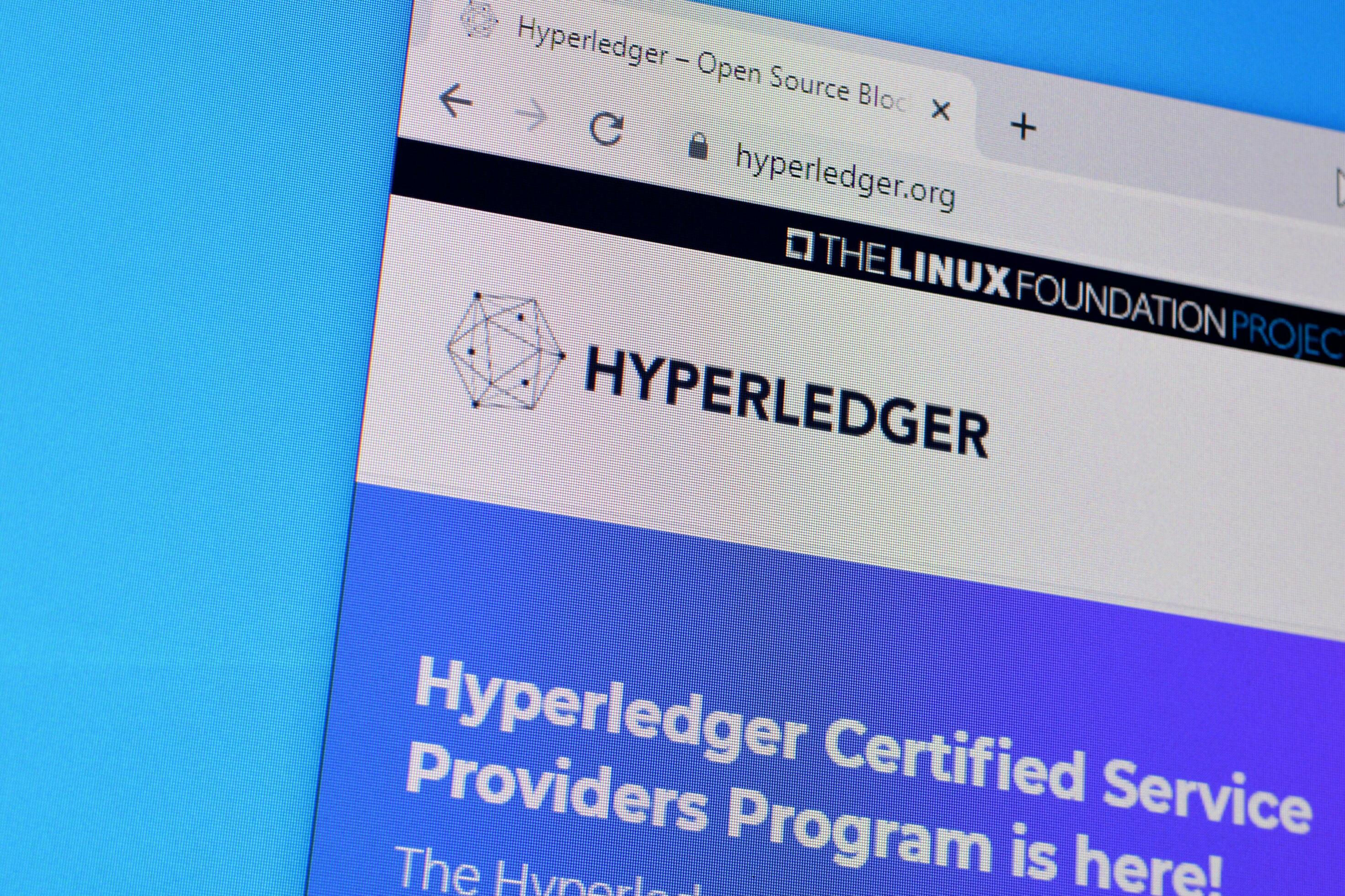 Homepage of hyper ledger website on the display of PC, url - hyperledger.org. 31236305 Stock ...