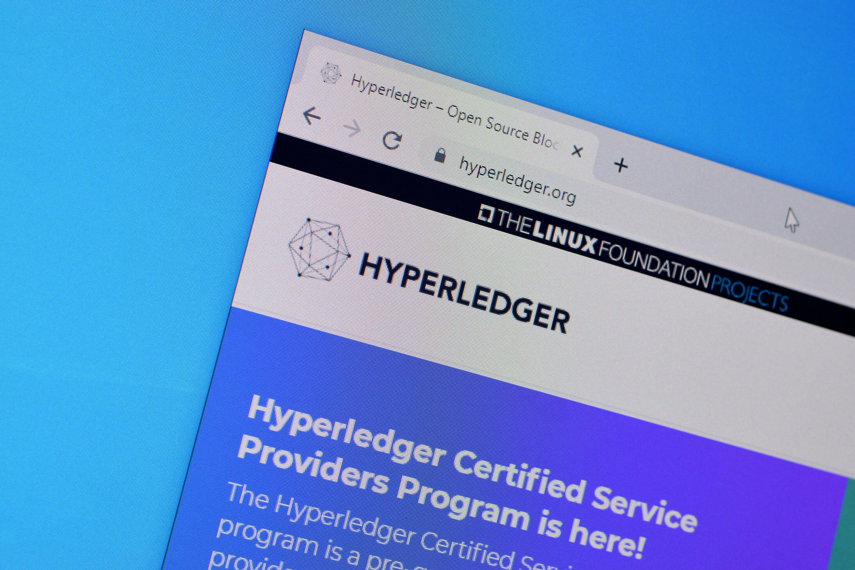 Homepage of hyper ledger website on the display of PC, url - hyperledger.org. 31237035 Stock ...