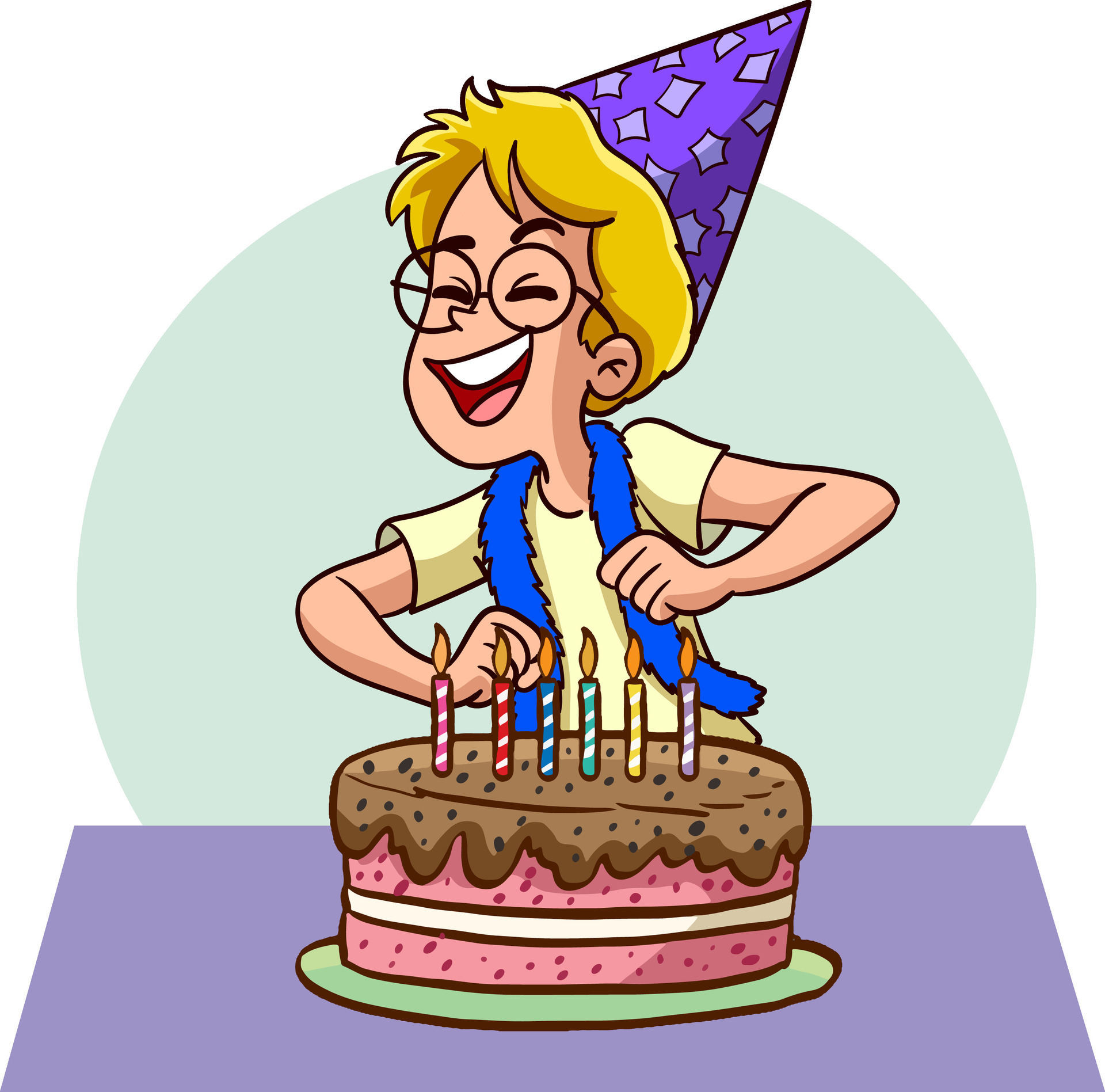 vector illustration of cute little kids celebrating birthday 31369755 ...