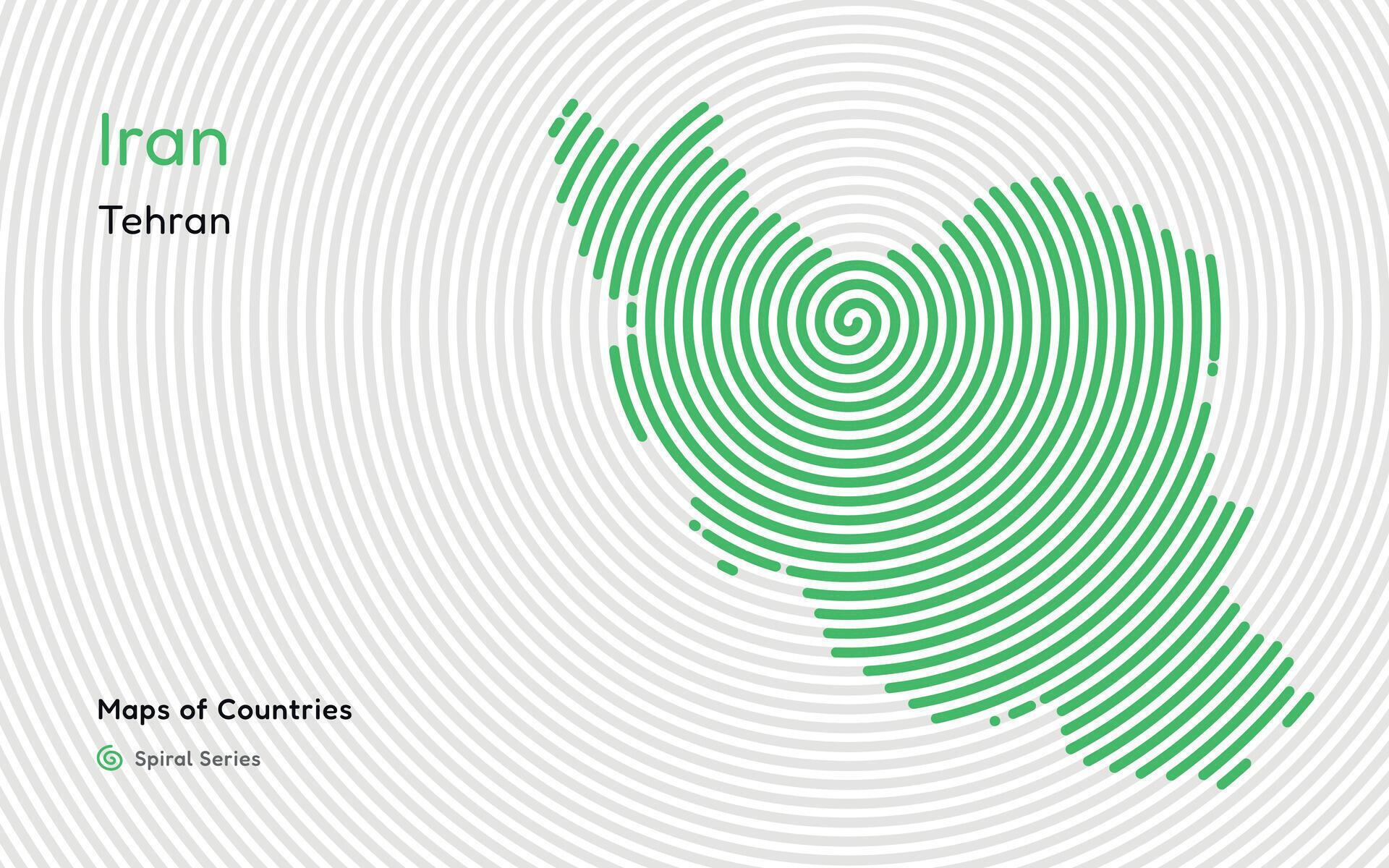 Vector Abstract Map Of Iran With Spiral Lines 31375578 Vector Art At Vecteezy