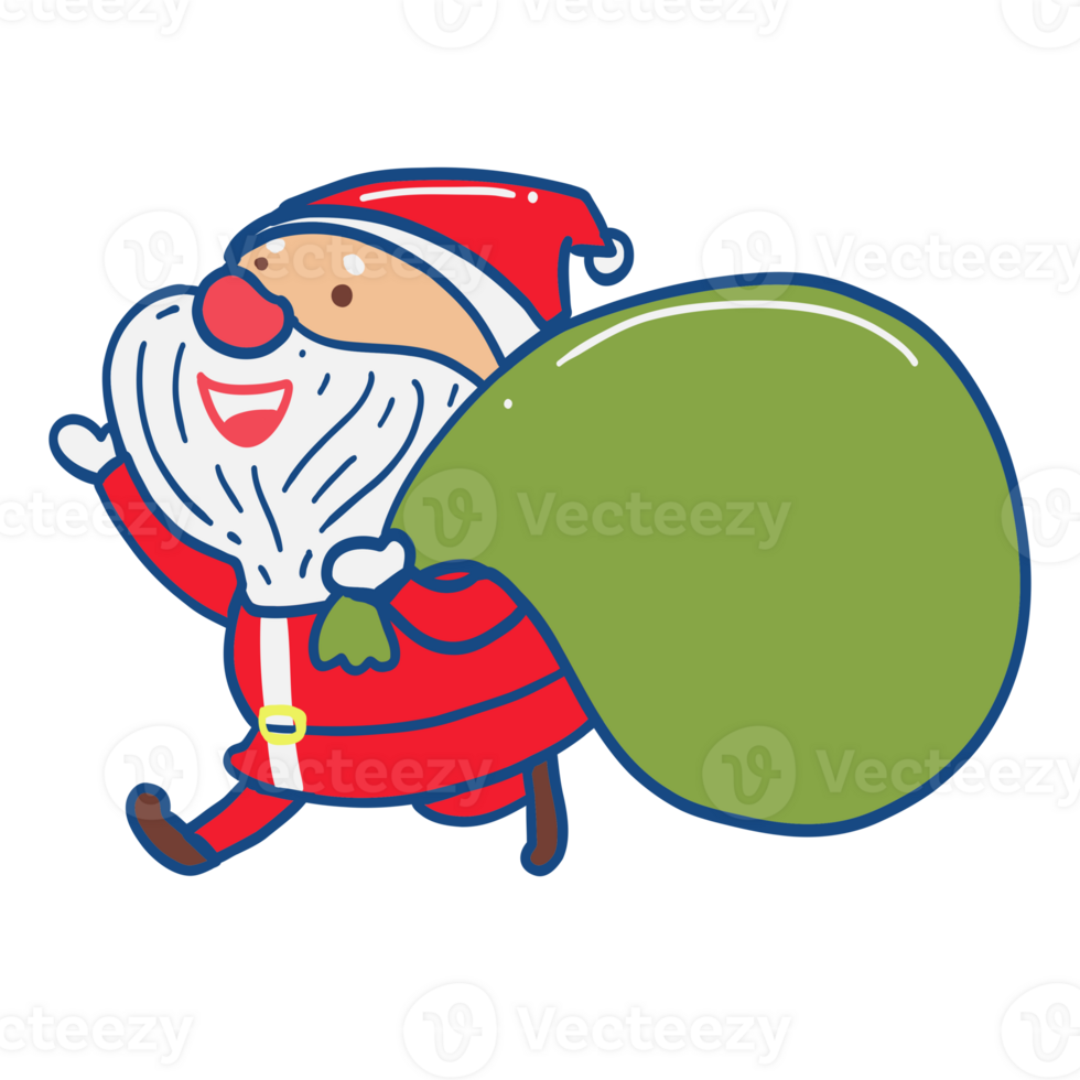 Santa Claus Spreads Happiness At Christmas Festive Holiday Illustration