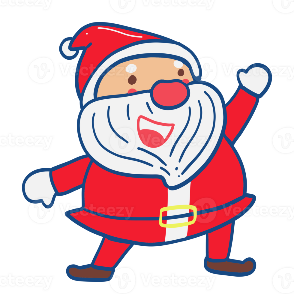 Santa Claus Spreads Happiness At Christmas Festive Holiday Illustration