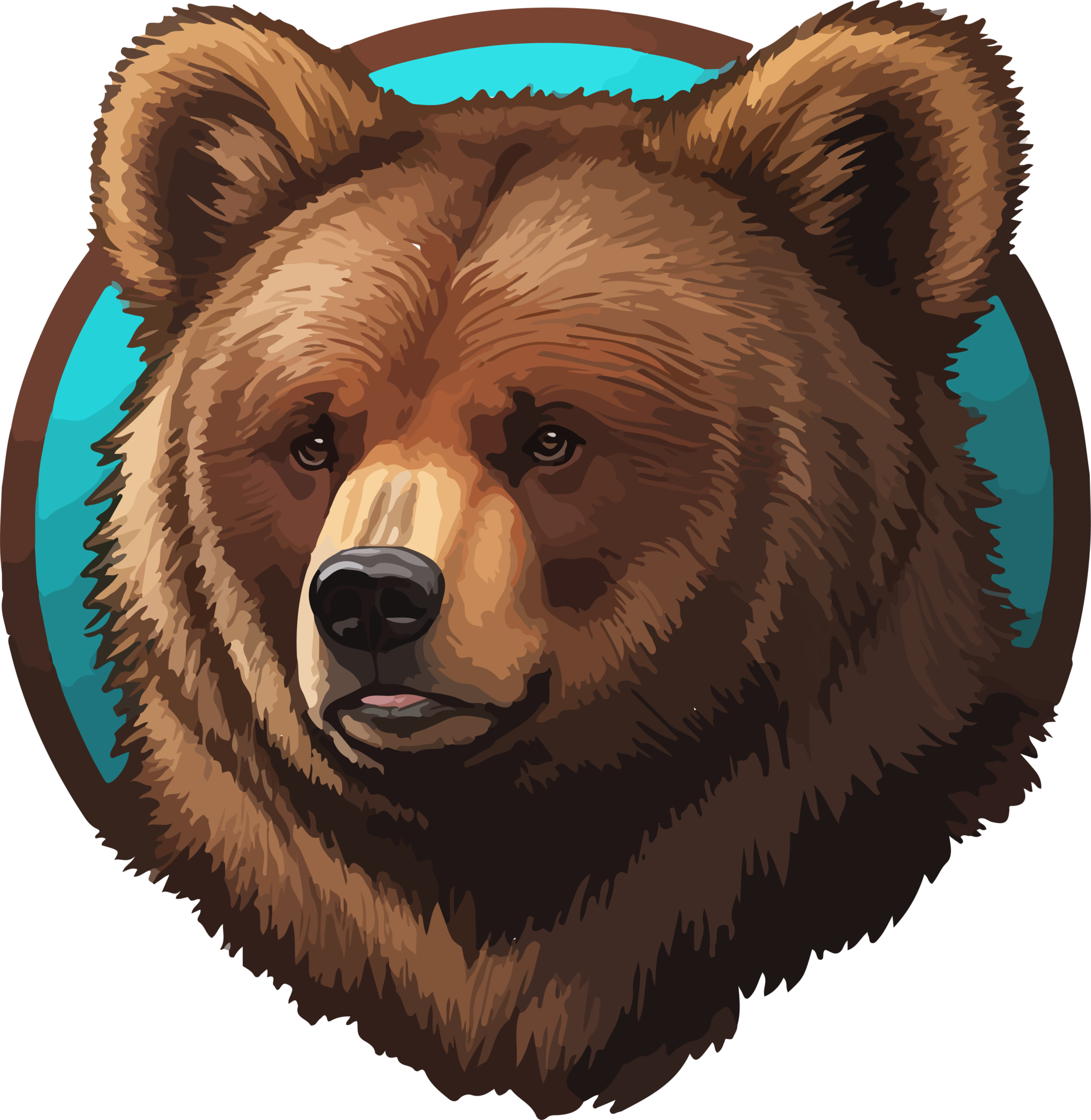 Bear Head Clip Art Ai Generative 31382950 Png