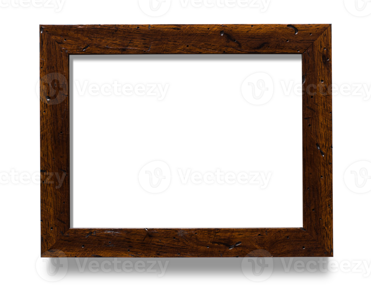 Old wooden photo frame with real transparent shadow. PNG transparent ... Old wooden photo frame with real transparent shadow. PNG transparent ...