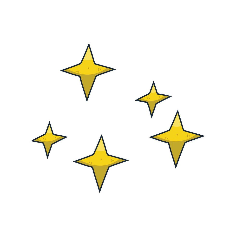 Vector blinking stars icons in cartoon flat style hand drawn vector illustration 31388534 Vector ...