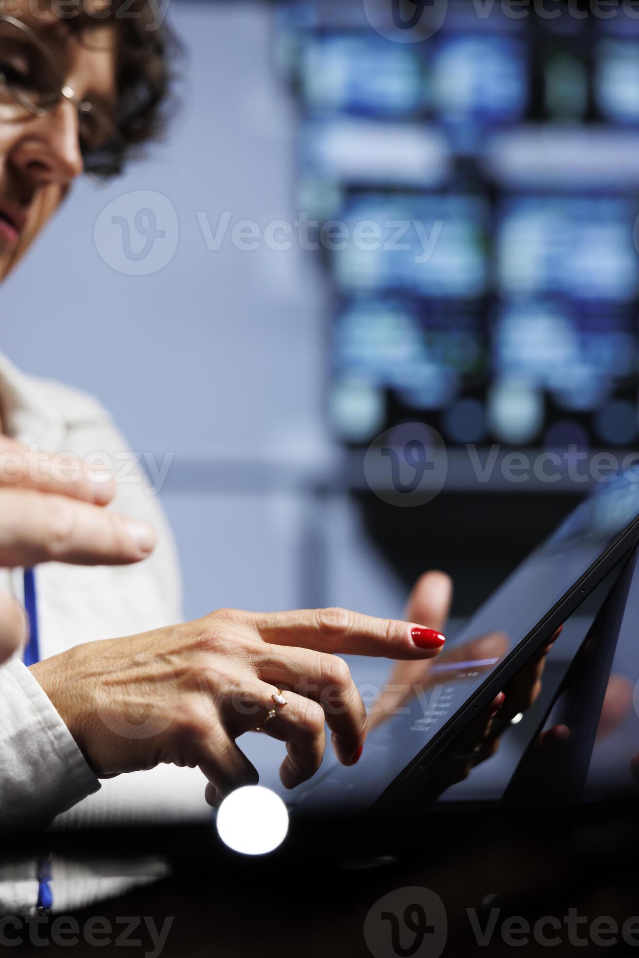 Trained Technicians Updating Data Center Hardware Writing Intricate Binary Code Scripts On