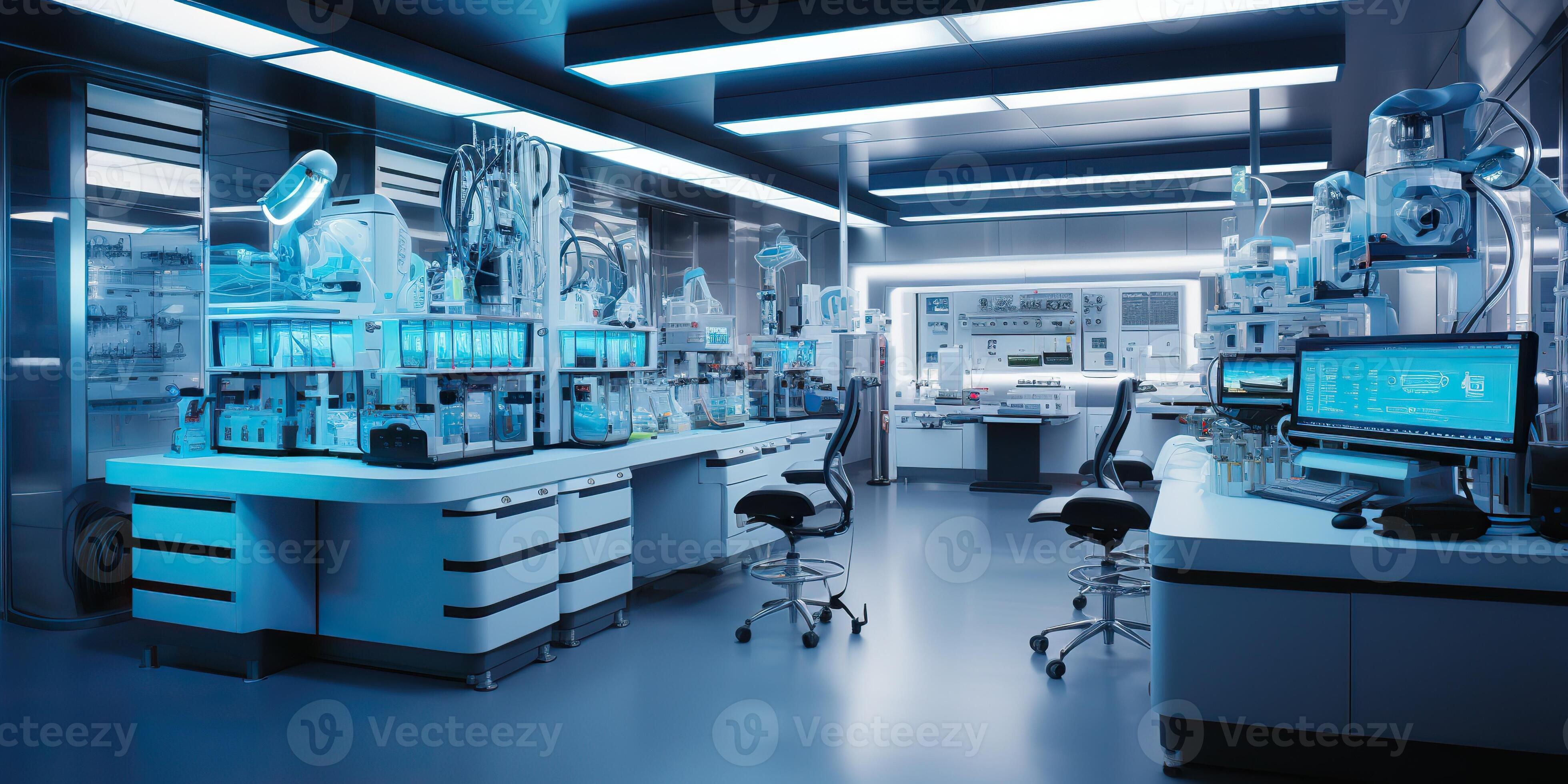 AI Generated. AI Generative. Modern laboratory medicine research lab ...